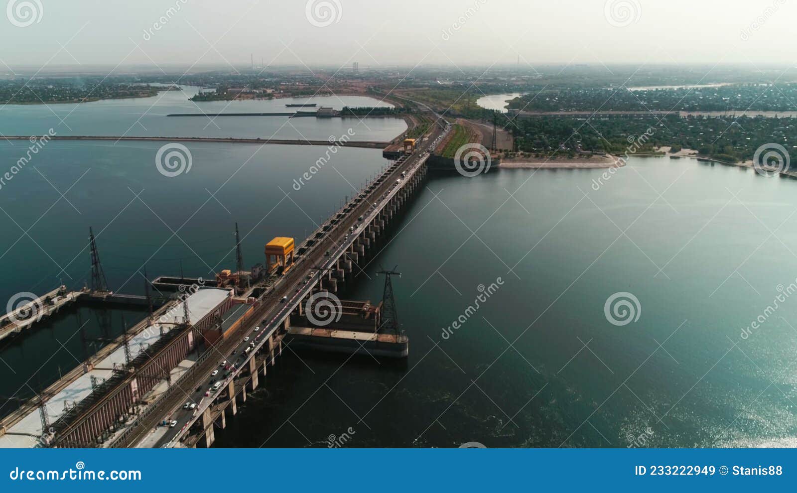 Photo of the Dam in the Afternoon, a Bird S-eye View Editorial Stock ...