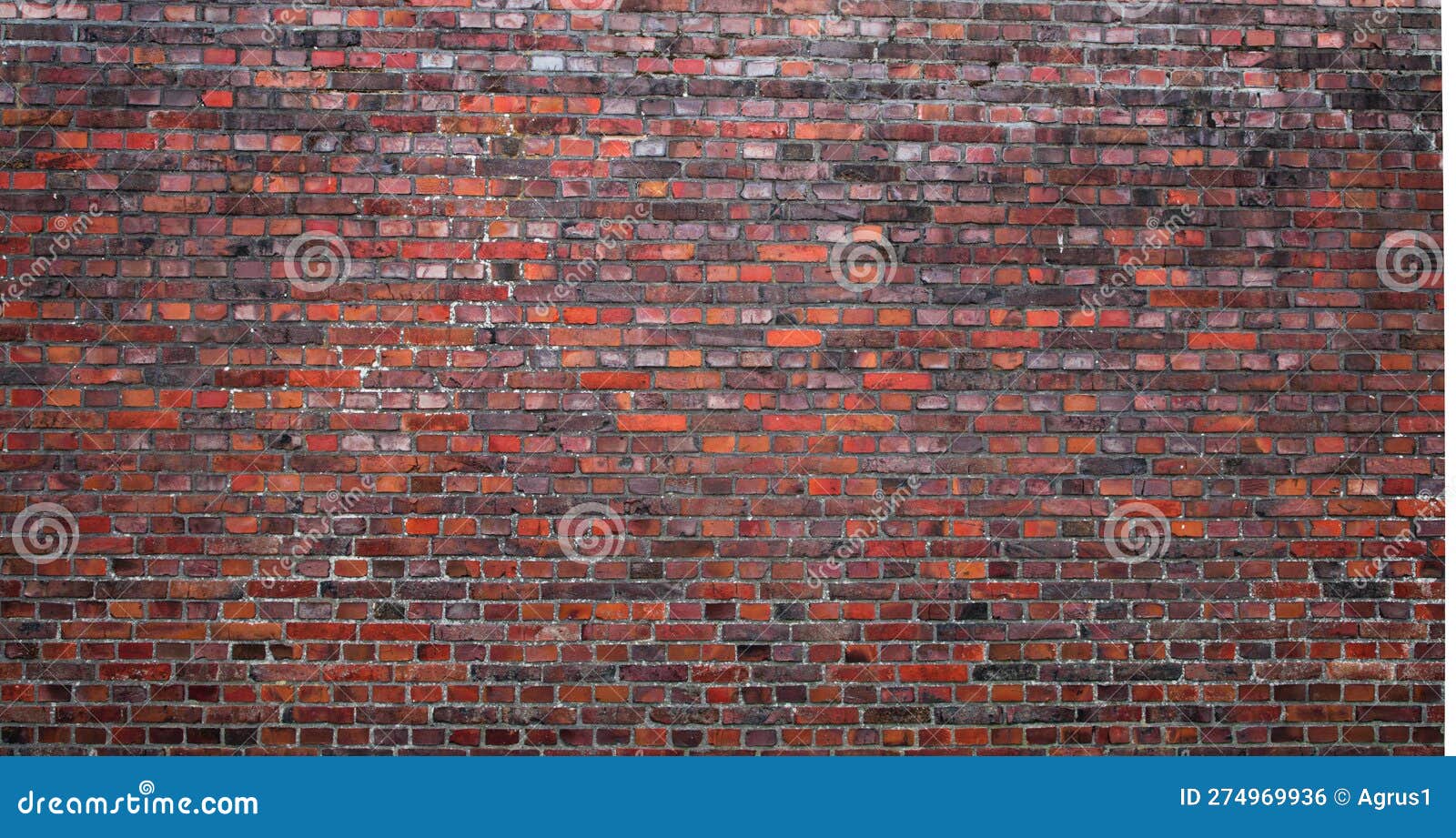 Dark Texture of Old Red Bricks Wall Background Stock Photo - Image of ...