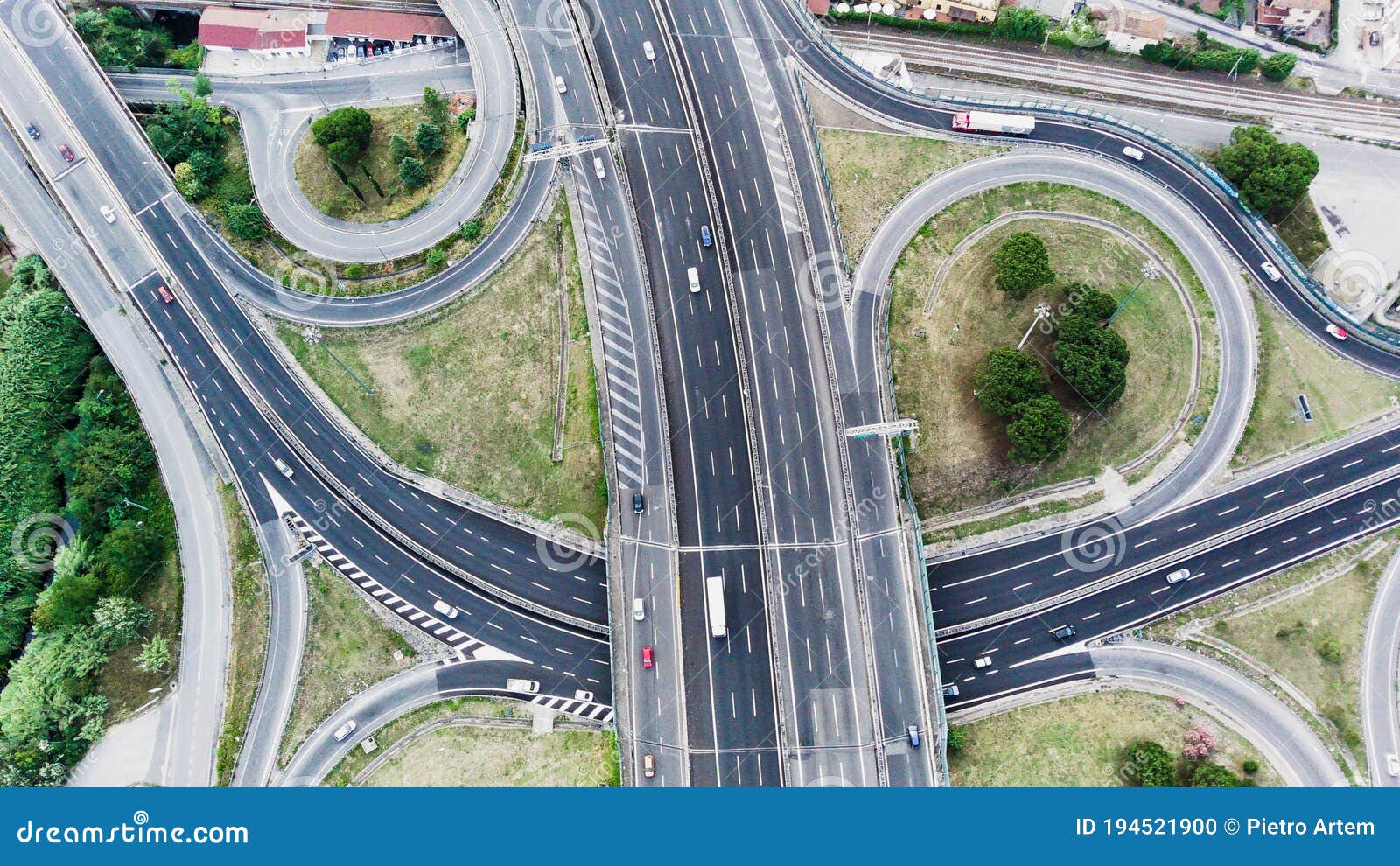 Photo De La Jonction De Route D'une Vue D'oiseaux Photo stock - Image ...