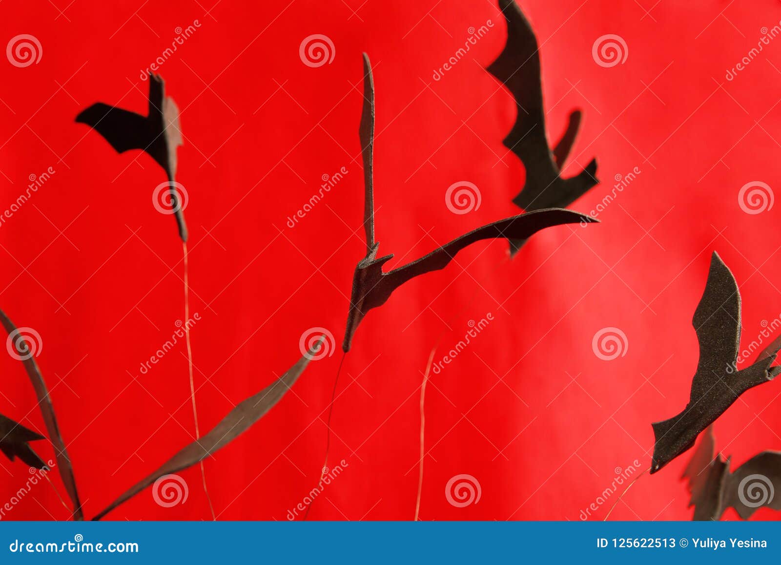 Decorative Bats on a Red Background Stock Image - Image of halloween ...