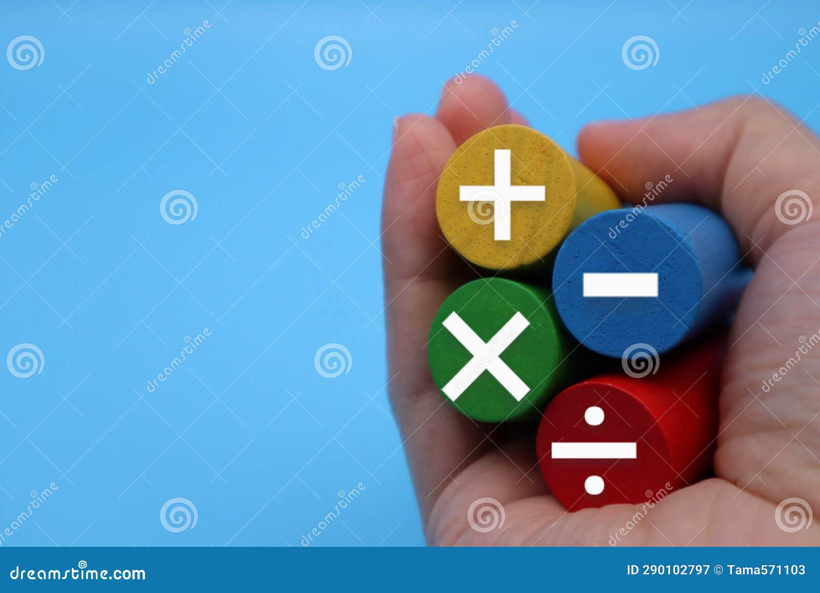 Image of a Person Doing Calculations Stock Image - Image of blue, minus ...