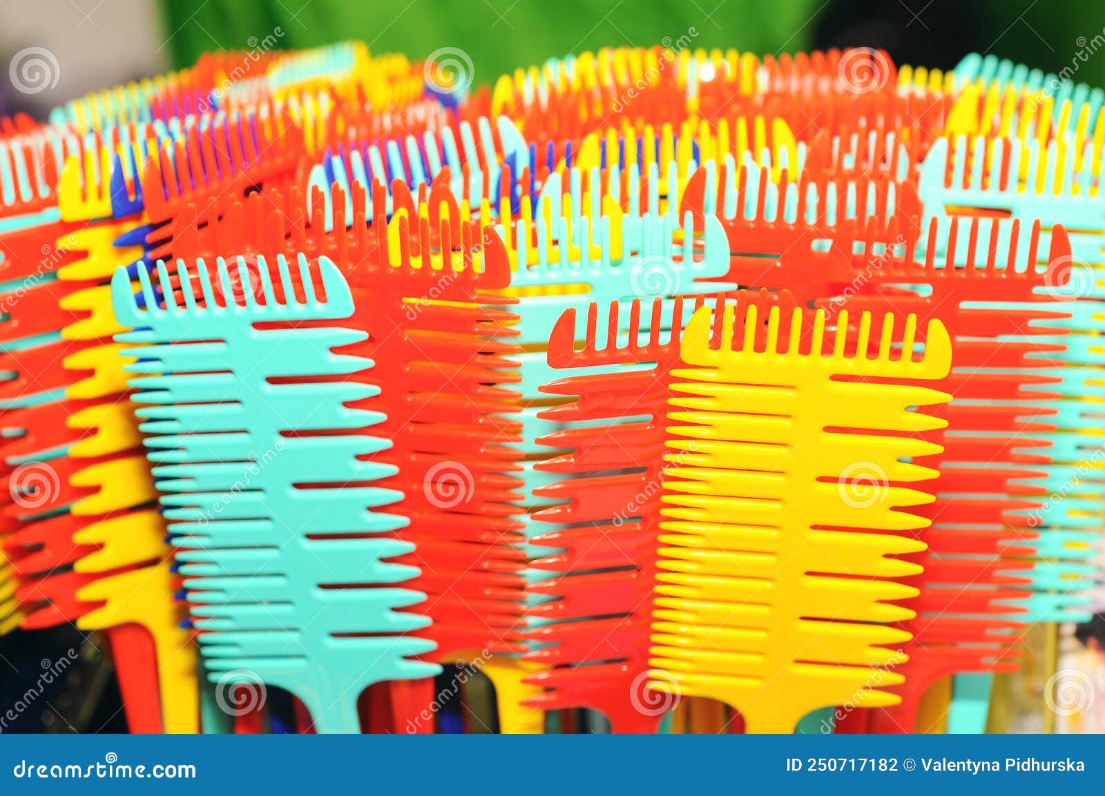 Set Multi-coloured Transparent Combs Stock Photo - Image of fashion ...