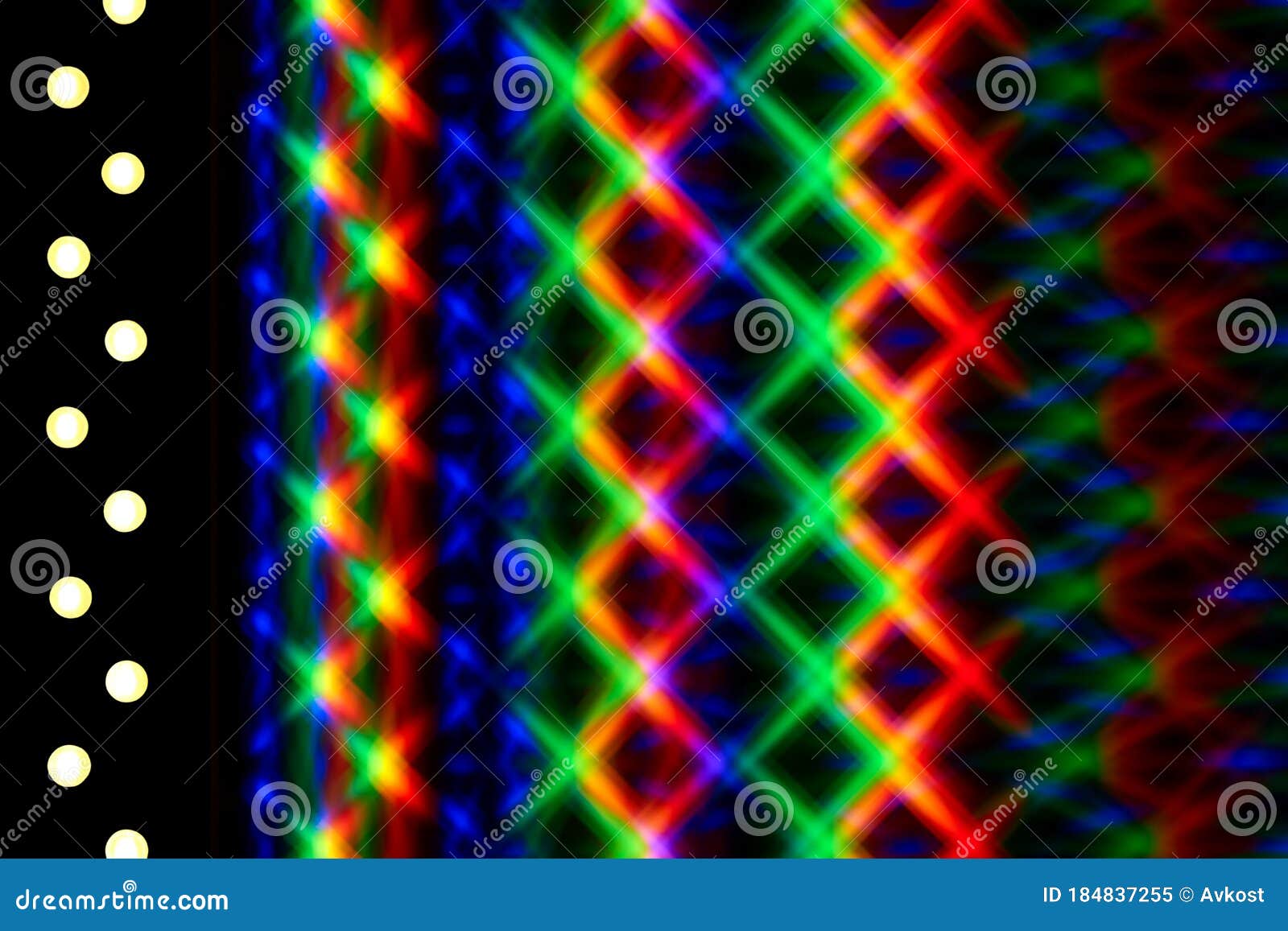 Photo Of A Diffraction Pattern From A Double Line Of Leds Image Was