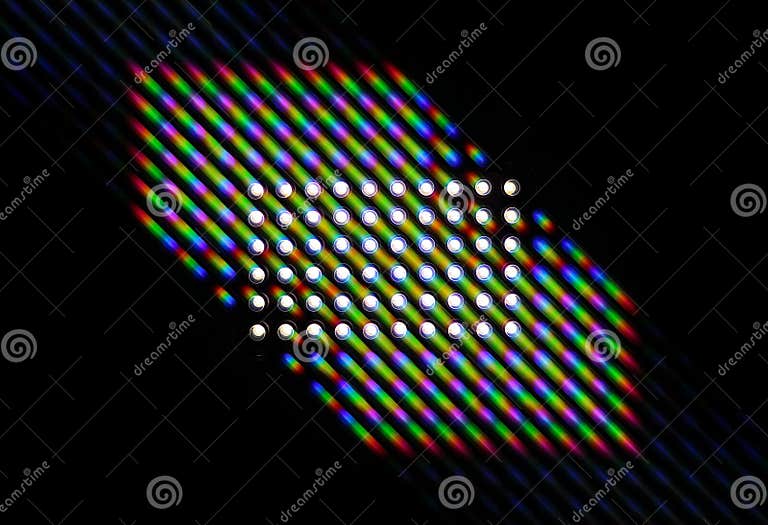 Photo of the Diffraction Pattern of LED Array Light, Comprising a Large ...
