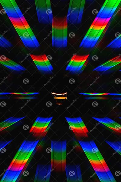 Photo of the Diffraction Pattern of Light from Incandescent Spiral ...