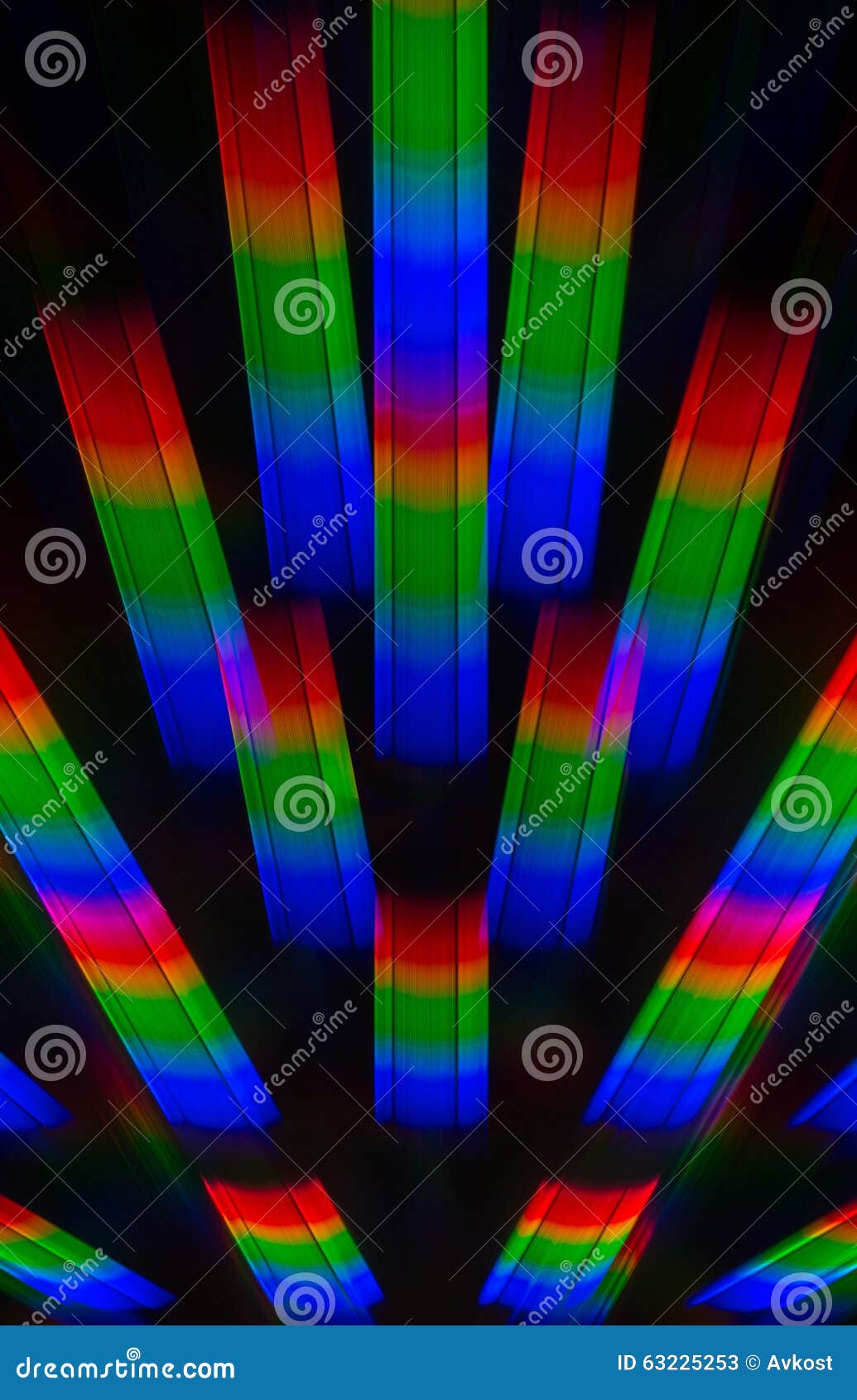 Photo Of The Diffraction Pattern Of Light From Incandescent Spiral ...