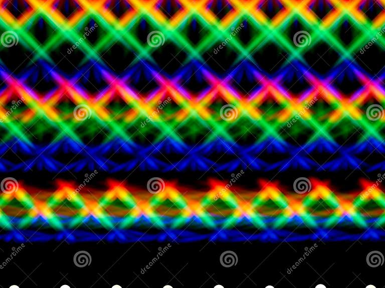 Photo of a Diffraction Pattern from a Line of LEDs. Beautiful Play of ...