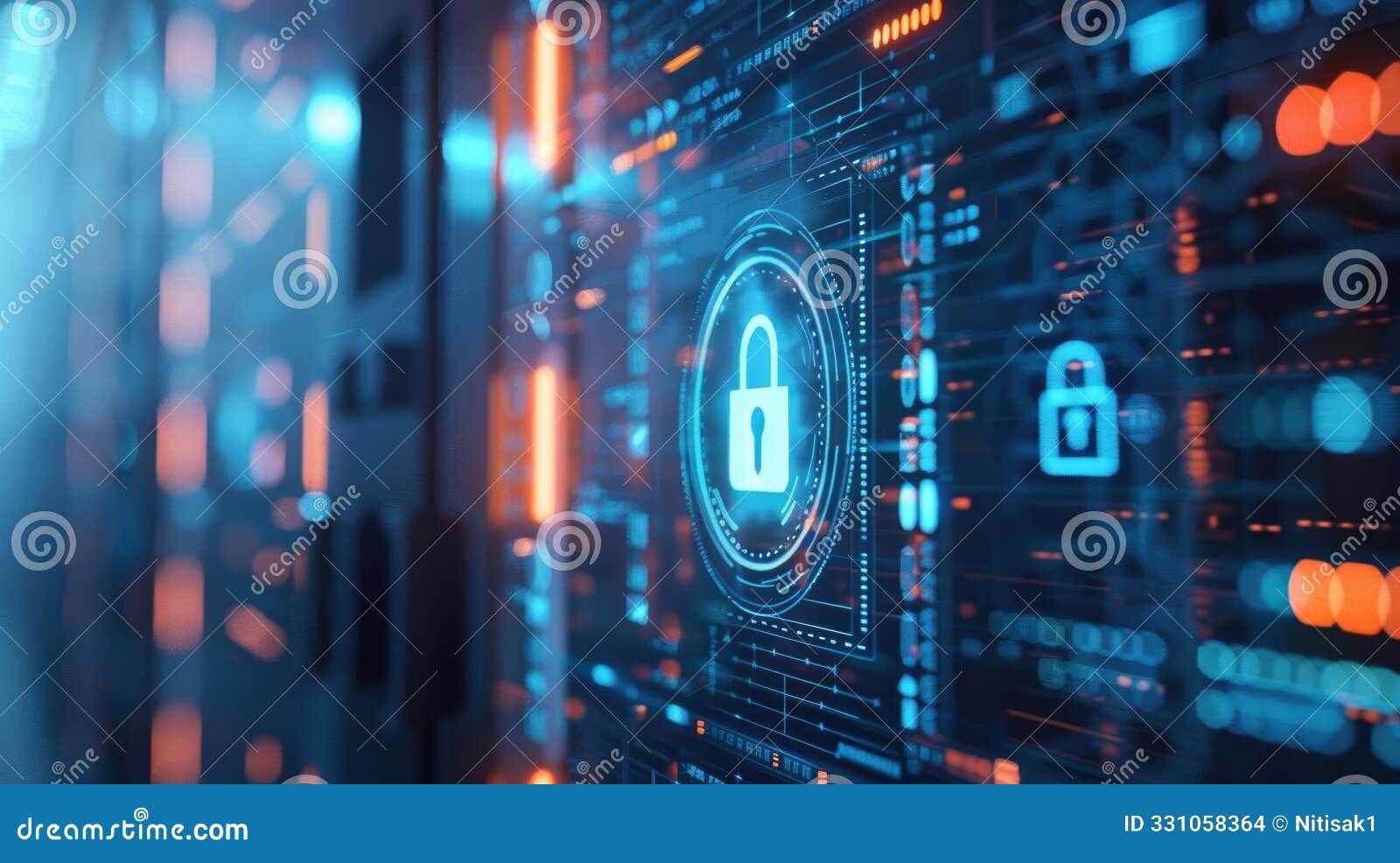 Photo of a Digital Key and Password Interface on an Electronic ...