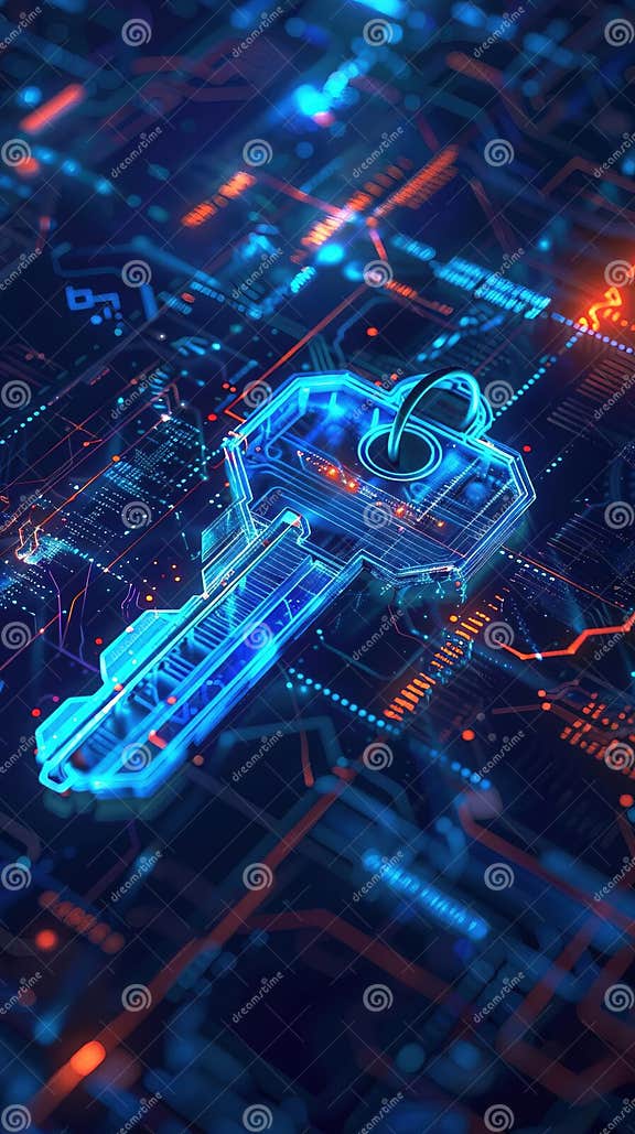 Photo of a Digital Key and Password Interface on an Electronic ...