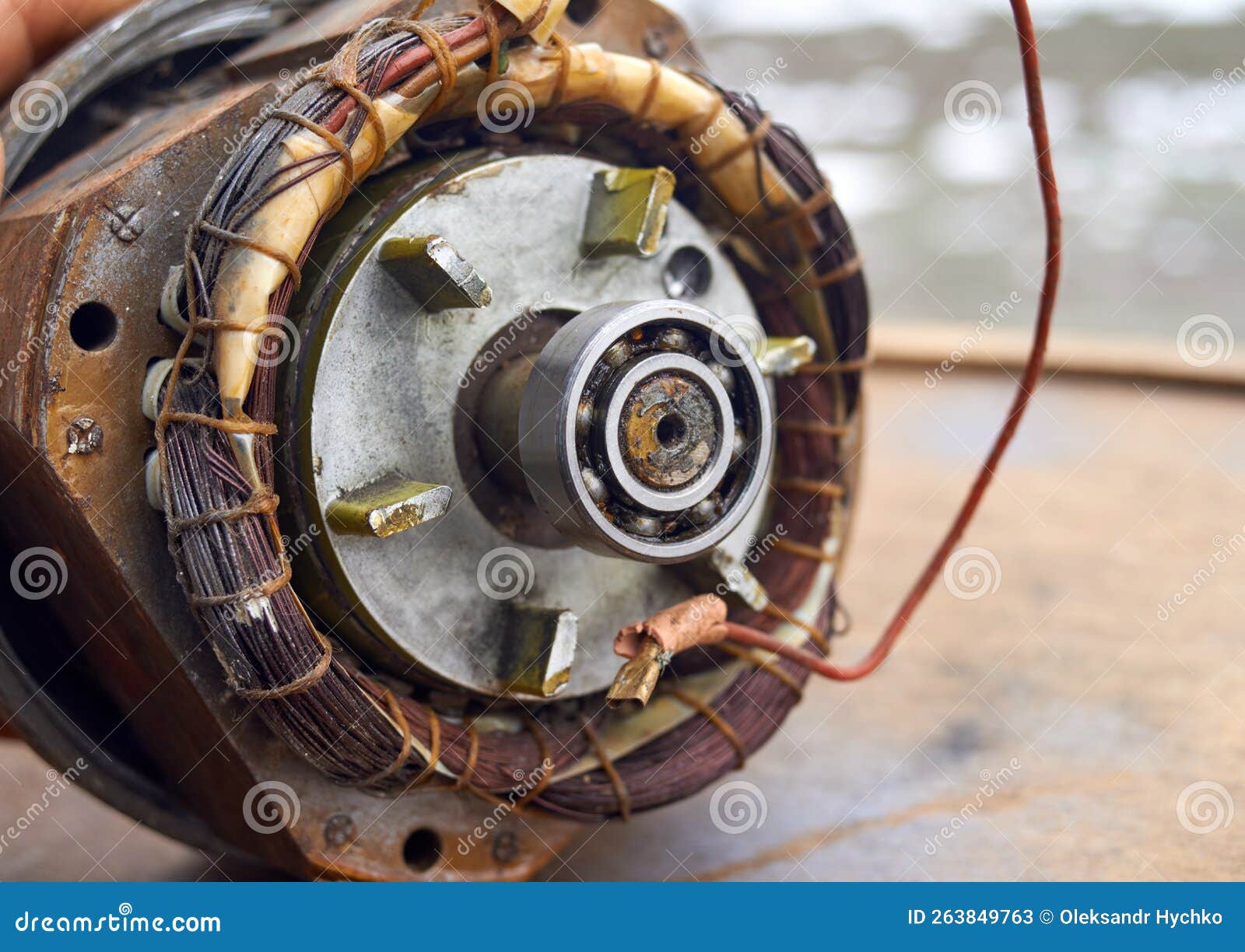 Photo of Disassembled Motor from Washing Machine Stock Image - Image of ...