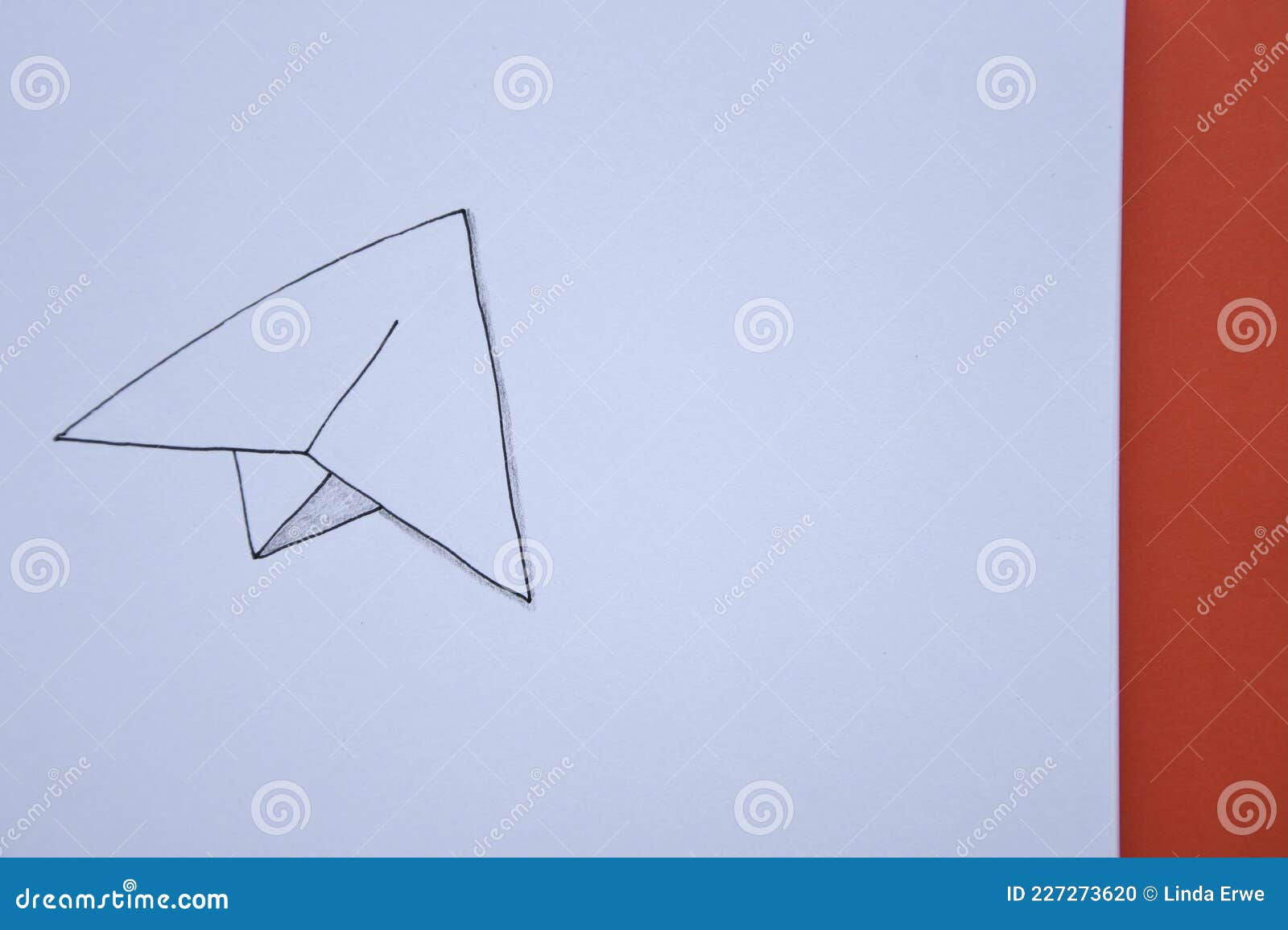 Photo of a Drawing of an Airplane Stock Photo - Image of diary, office ...