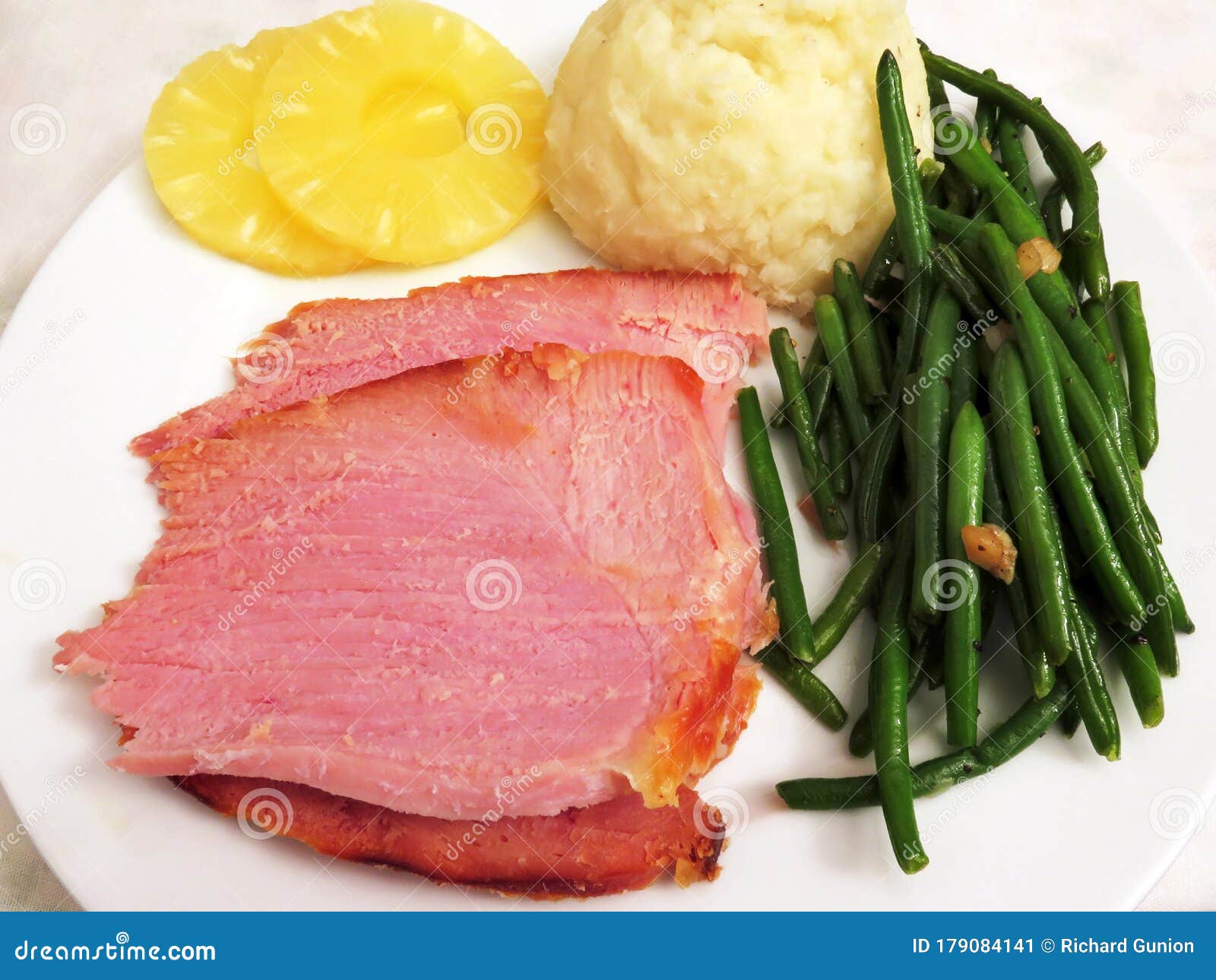I Will Have Two Ham Slices for Dinner Stock Image - Image of pineapple ...