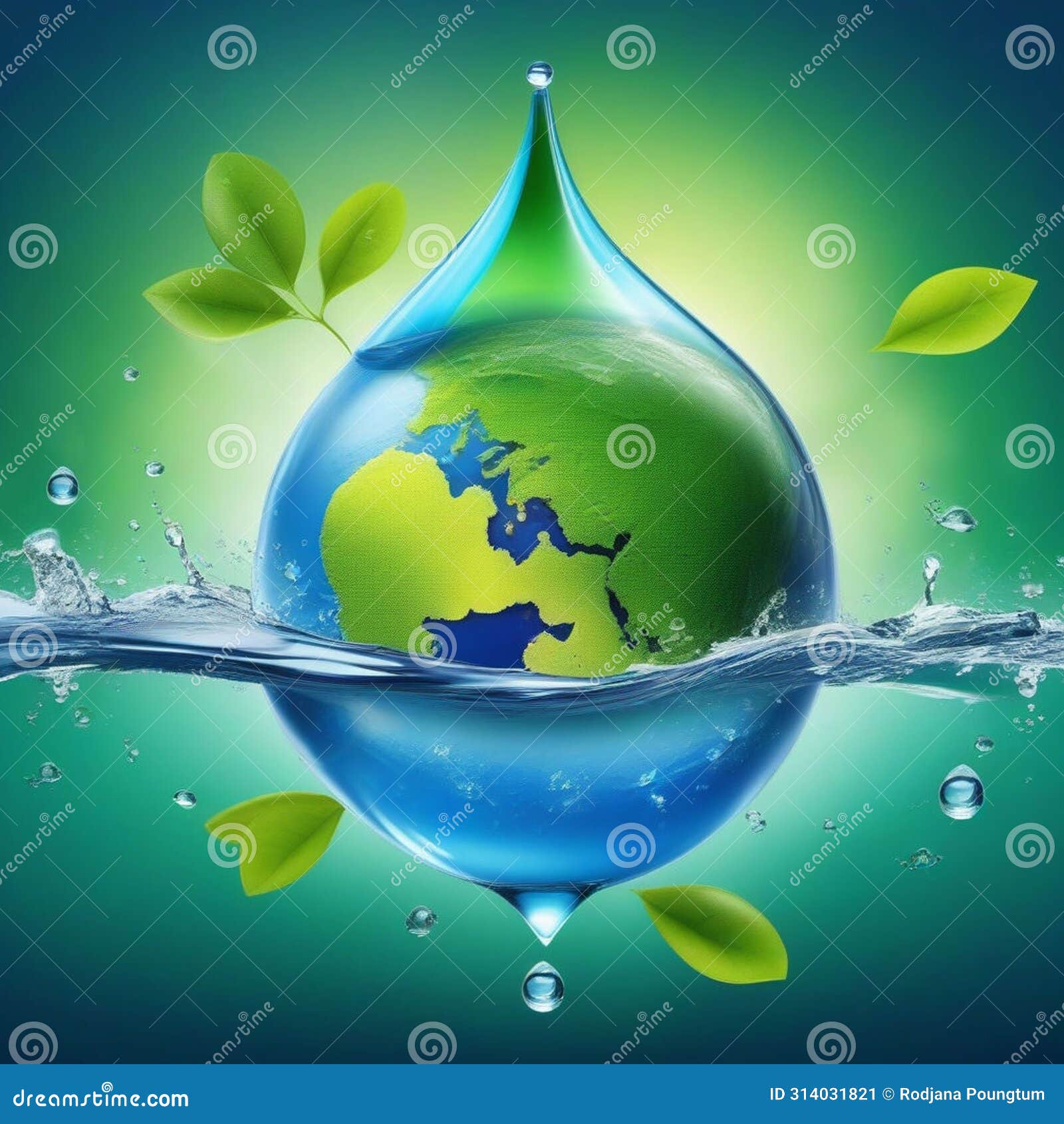 Photo Ecosystem Water Drop Nature Background for Earth Stock ...