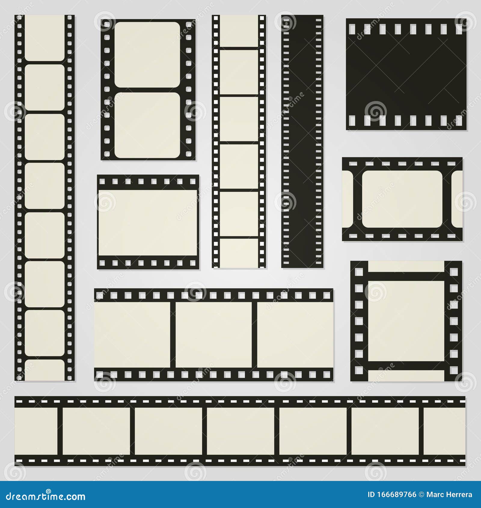 Photo Edges Filmstrip Vector Design Stock Illustration - Illustration ...