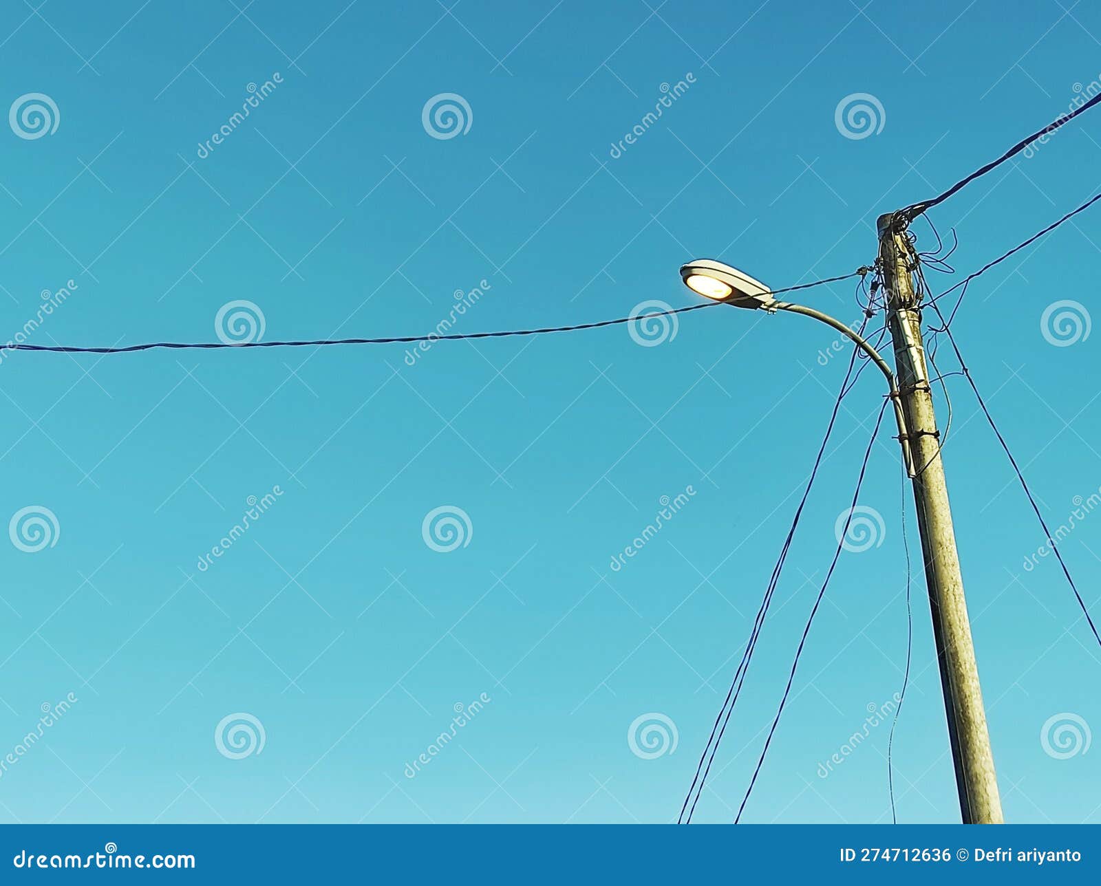 Photo of an Electric Pole Facing the Blue Sky Stock Photo - Image of ...