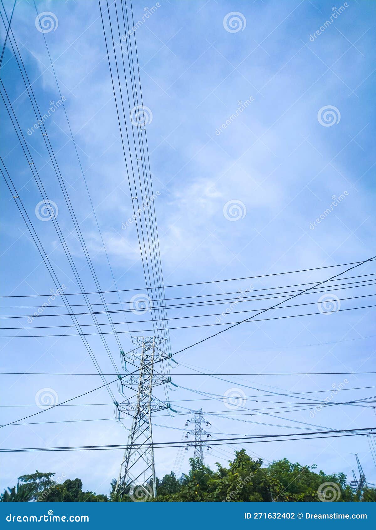 A Photo of an Electric Pole in Sunny Weather 3 Stock Photo - Image of ...