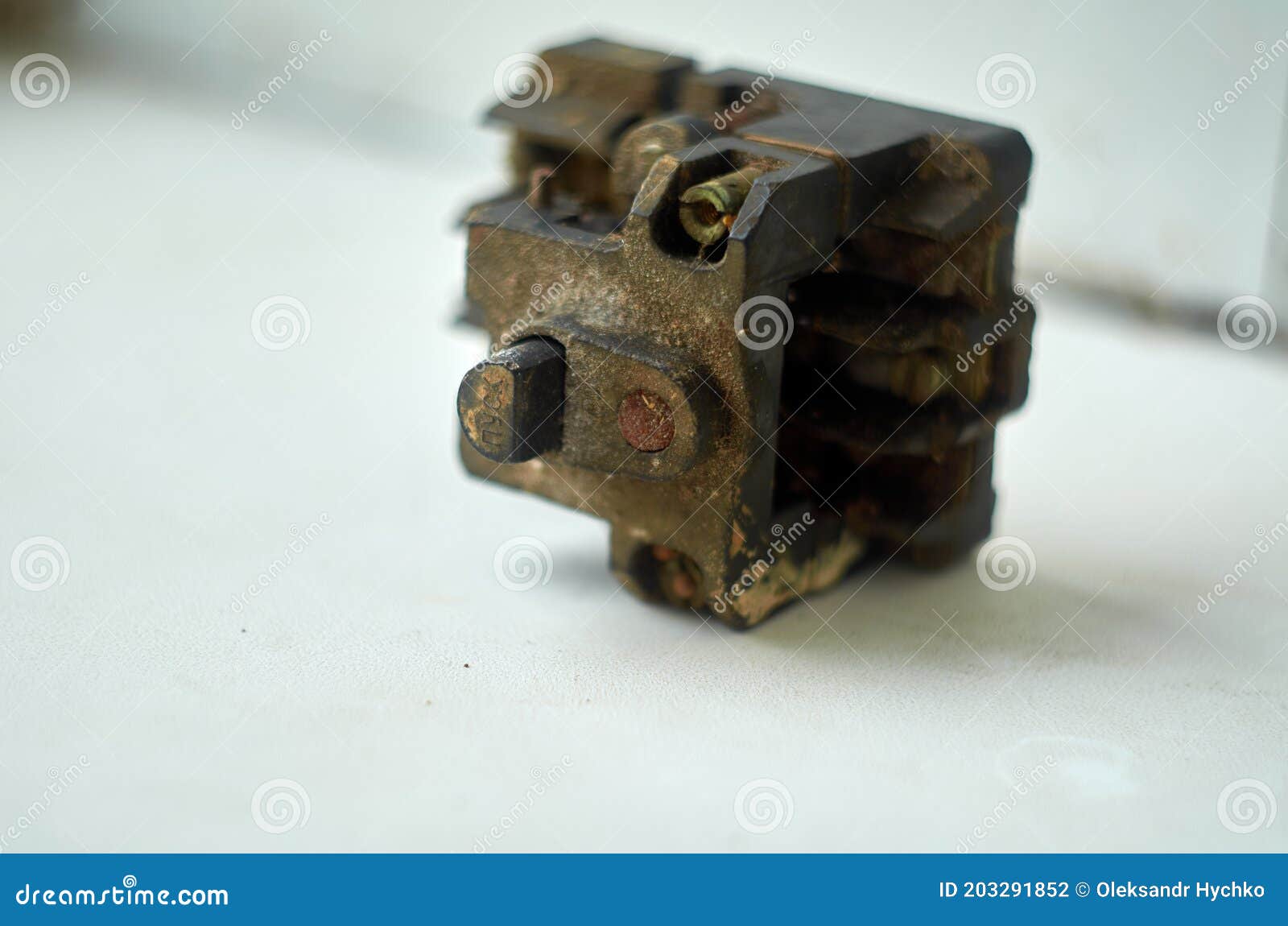Photo of Electric Switch with Broken Button Stock Photo - Image of ...