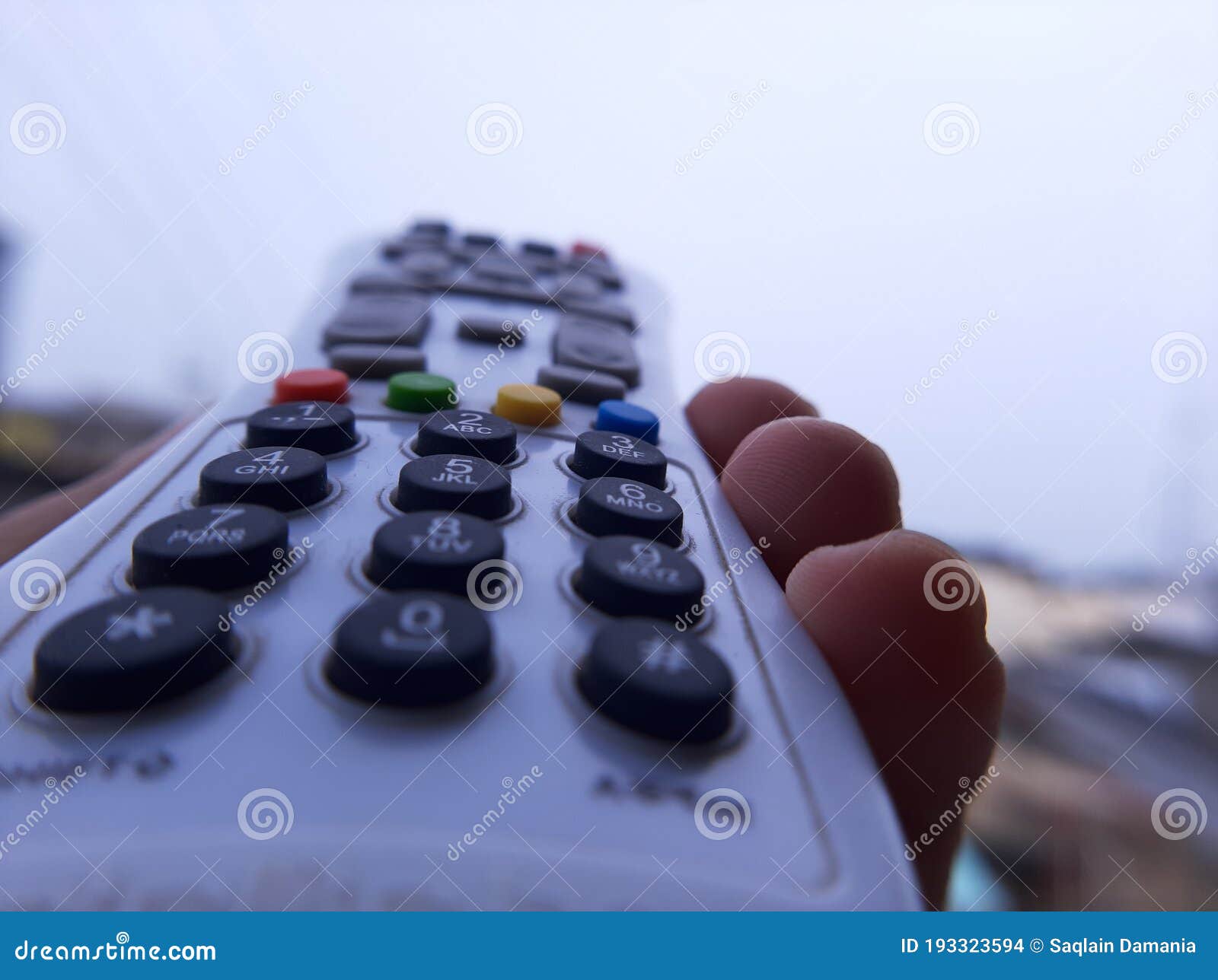 The Photo of Electronic Remote Control of Television. Stock Photo ...