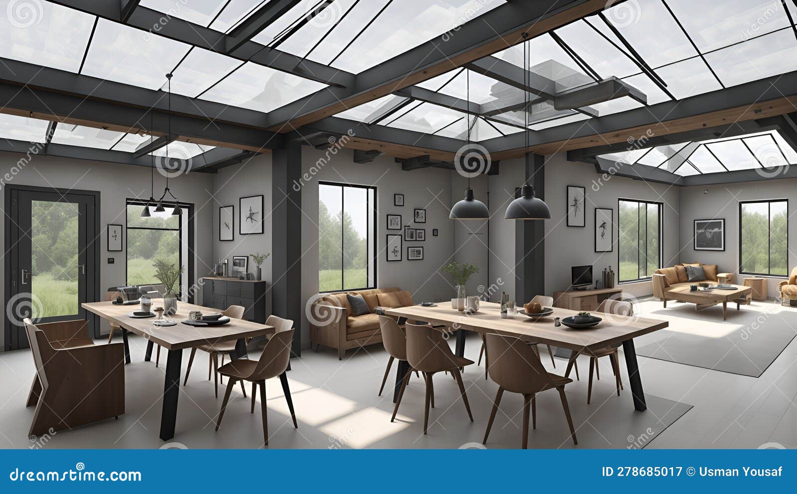 Ai Generated an Elegant Dining Room with a Spacious Table and ...