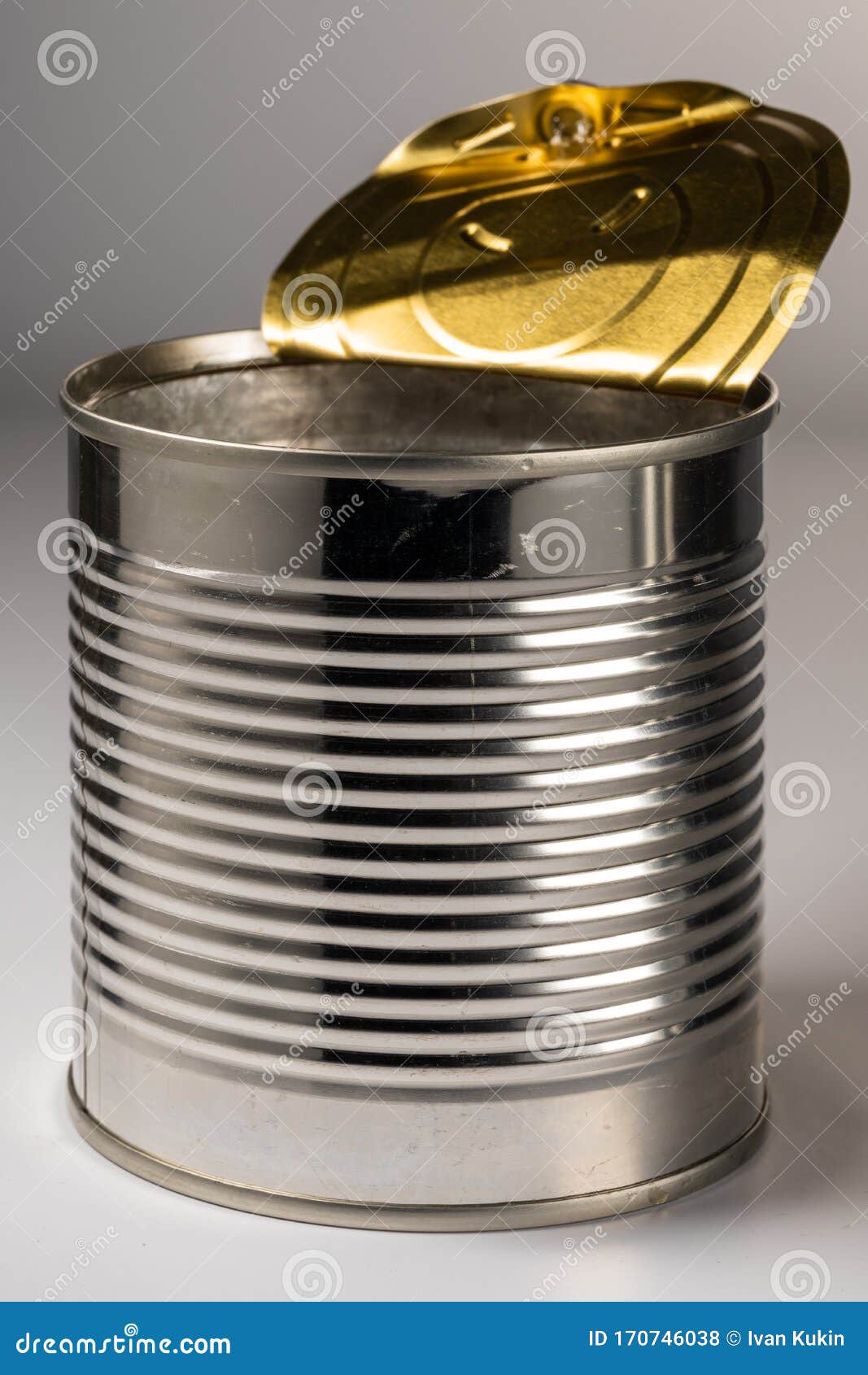 Photo of the Empty Cans. an Object on a White Background Stock Photo ...