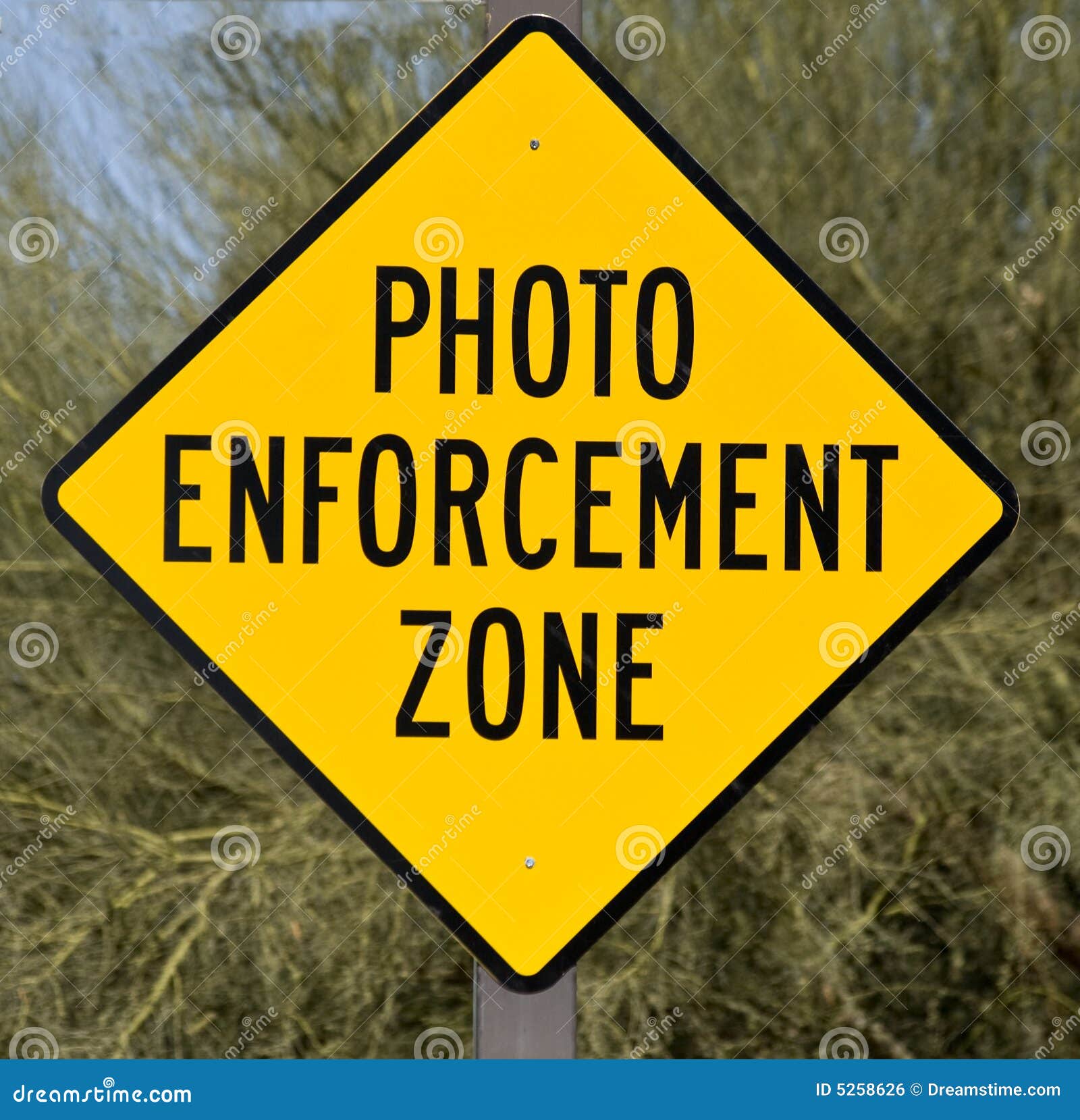 Photo Enforcement Zone stock photo. Image of transportation - 5258626