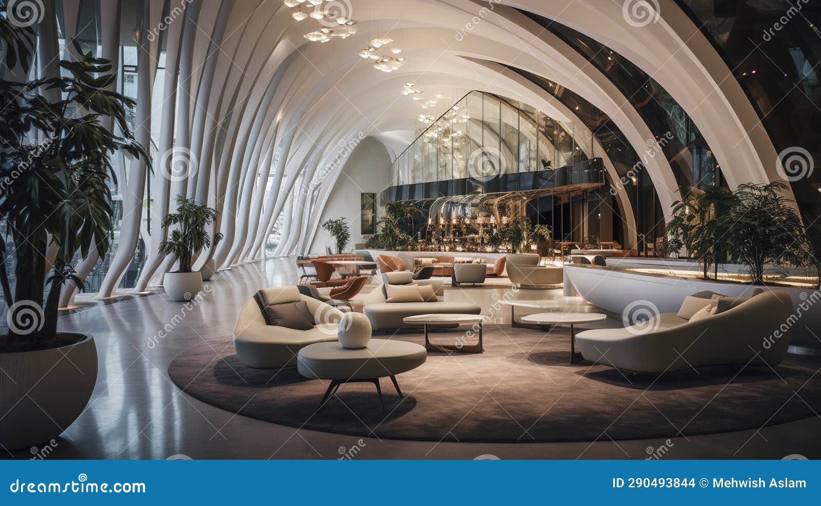 A Photo of an Event Venue Lobby with Modern Architecture Stock ...