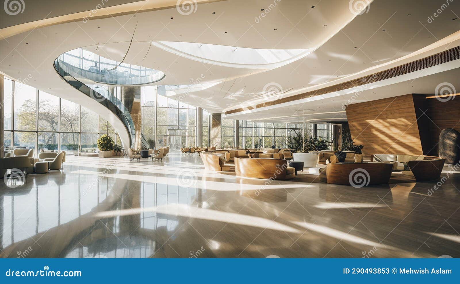 A Photo of an Event Venue Lobby with Modern Architecture Stock ...
