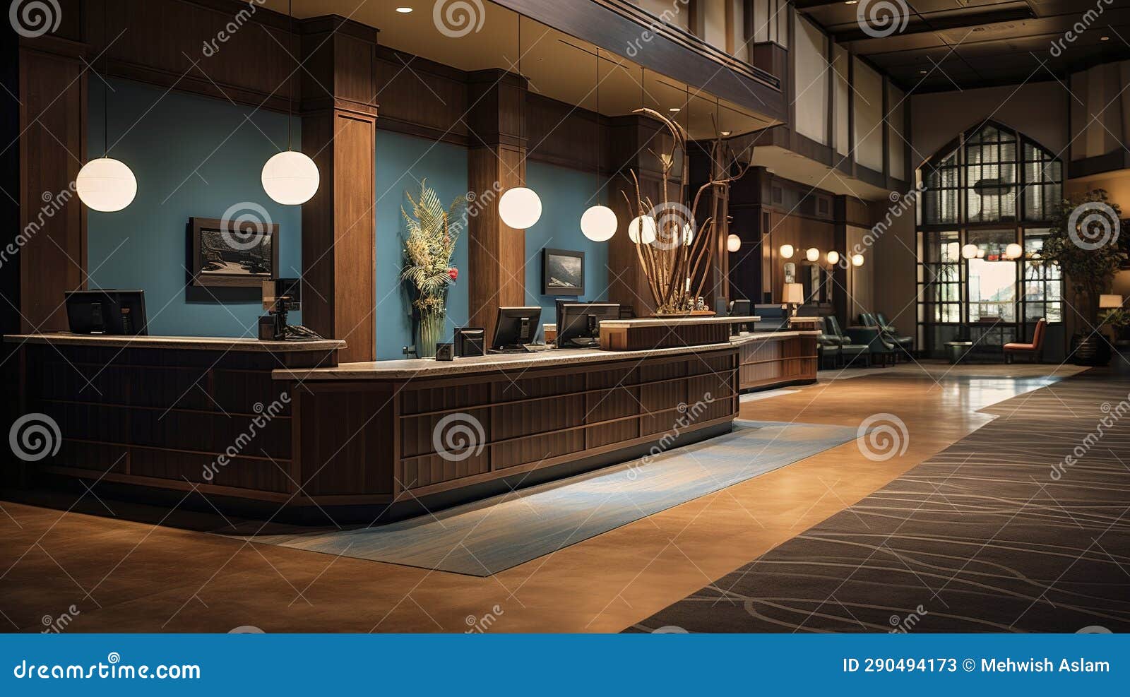 A Photo of an Event Venue Reception Area with Check - in Desk Stock ...