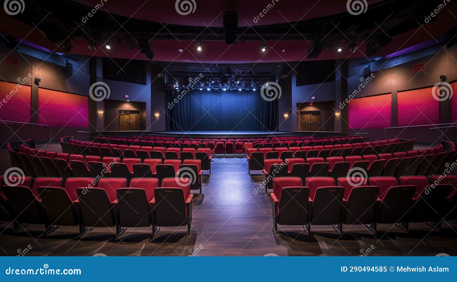 A Photo of an Event Venue Theater with Stadium Seating Stock Image ...