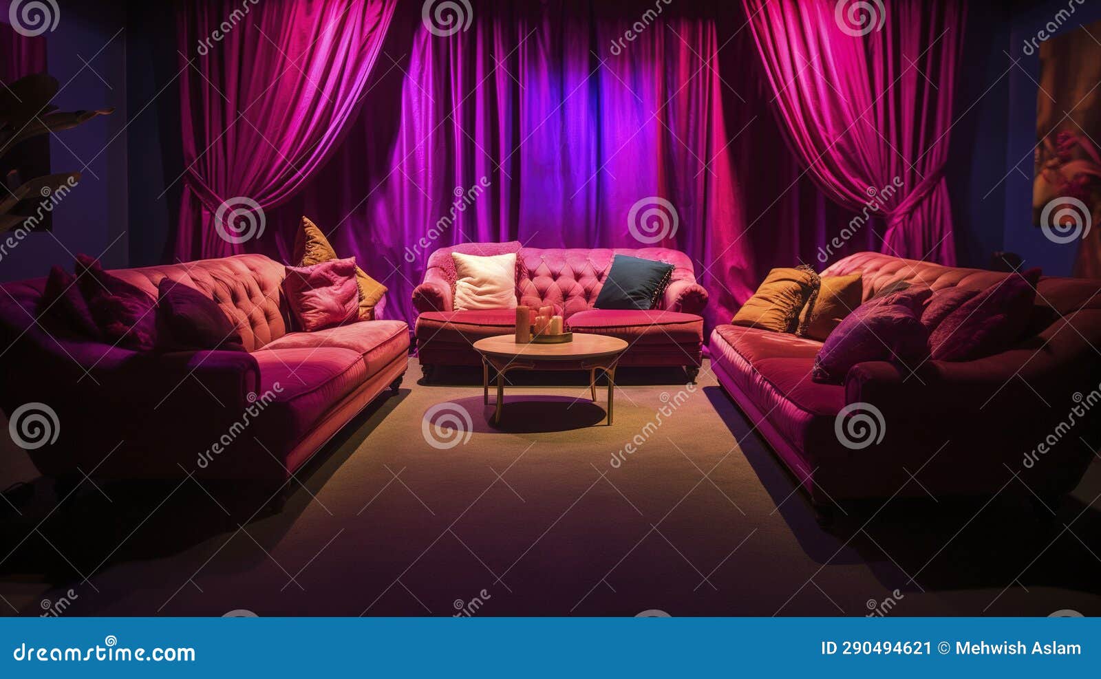 A Photo of an Event Venue VIP Area with Private Seating Stock ...