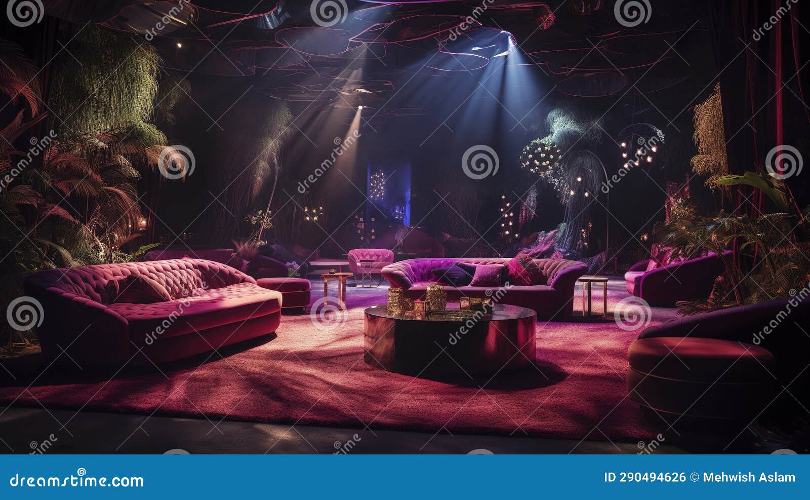 A Photo of an Event Venue VIP Area with Private Seating Stock ...
