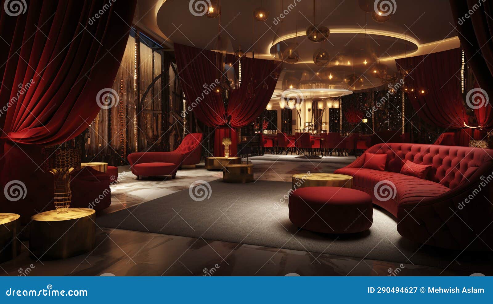 A Photo of an Event Venue VIP Area with Private Seating Stock Image ...