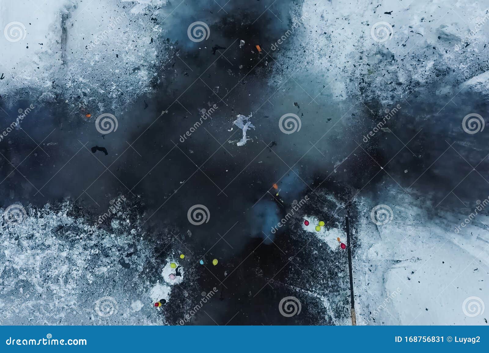 Photo of Explosion. Industrial Controlled Explosion. Imploding W Stock ...