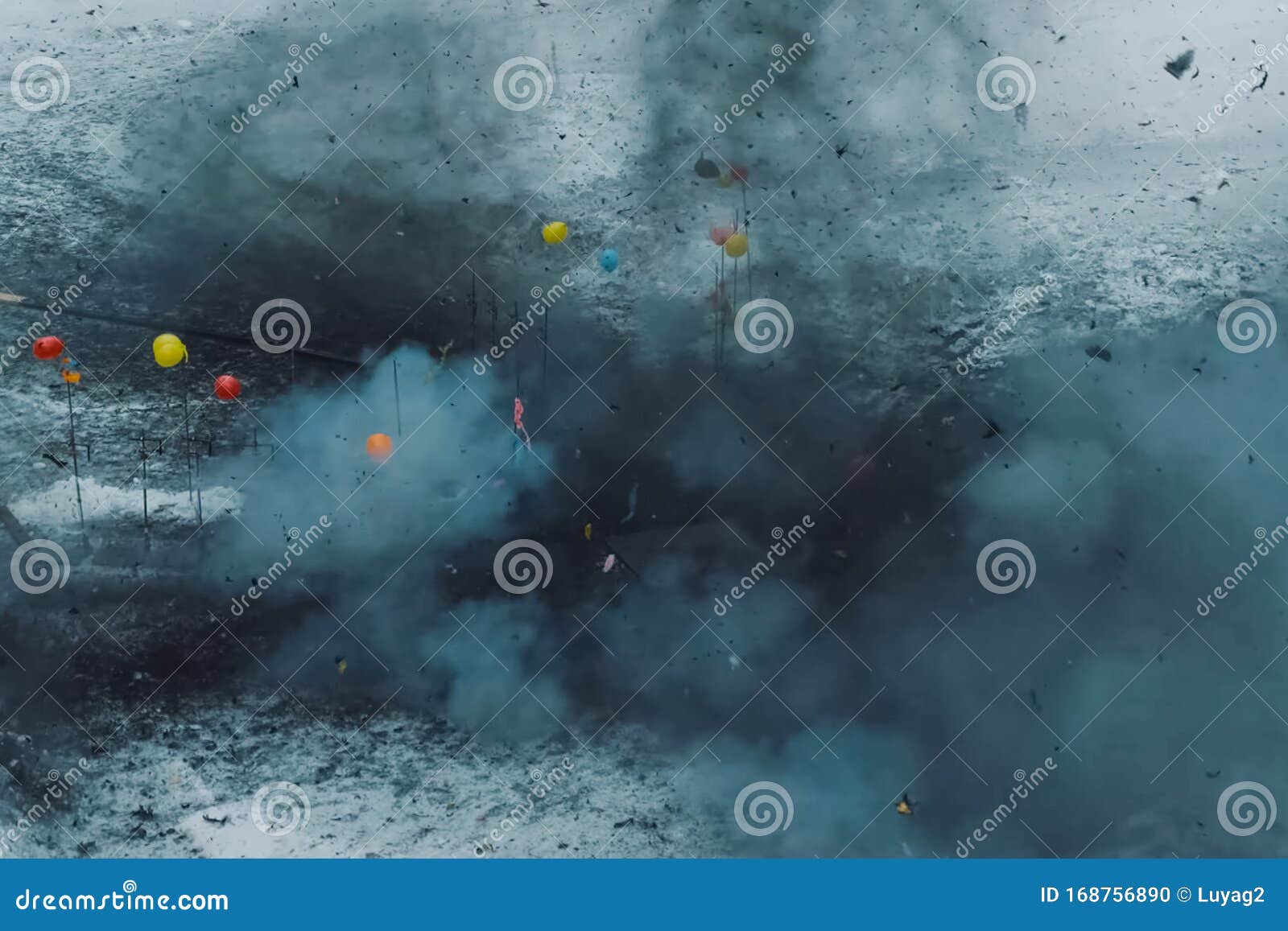 Photo of Explosion. Industrial Controlled Explosion. Imploding W Stock ...