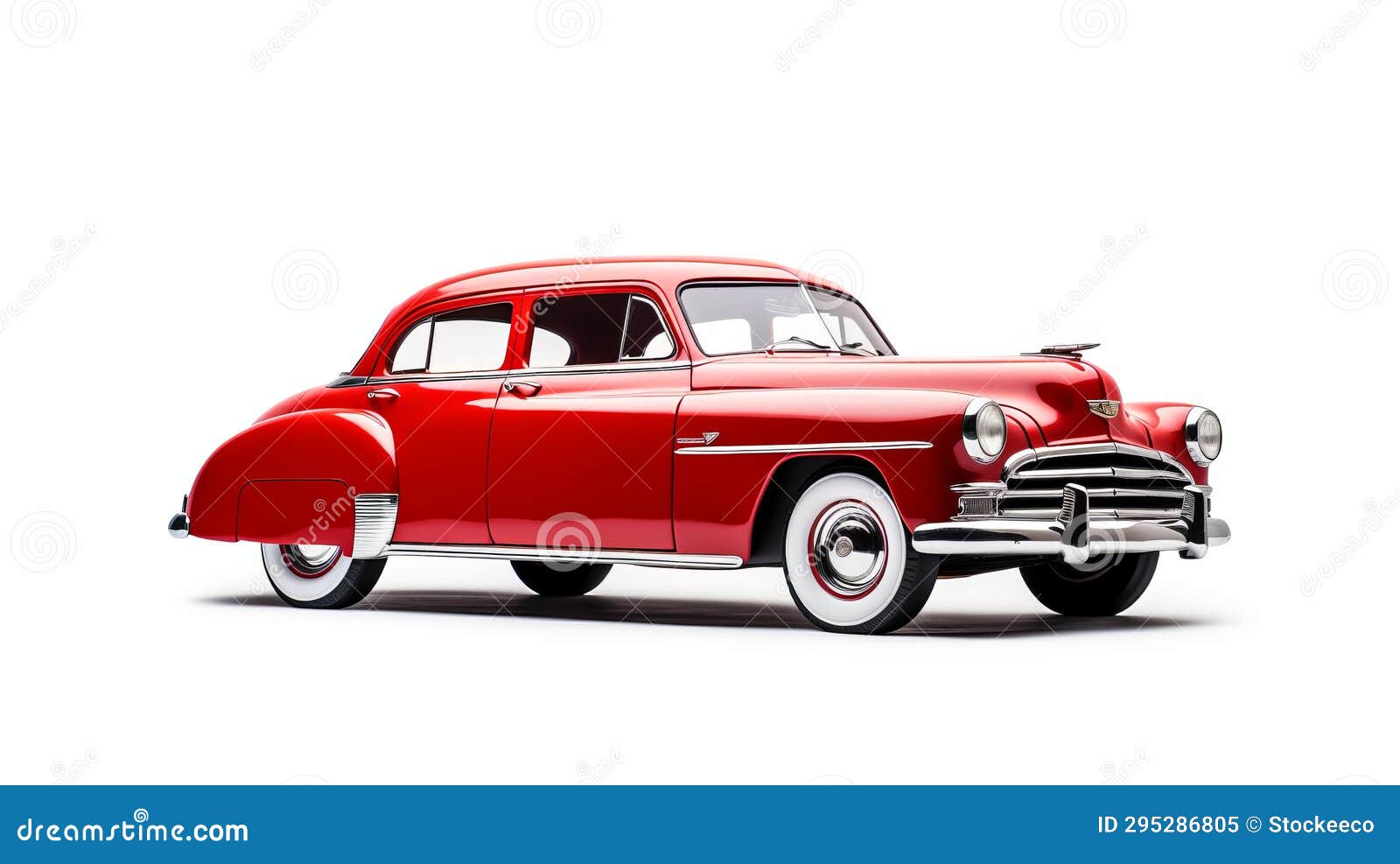 Red Classic Car: American Studio Craft Movement Inspired Design Stock ...