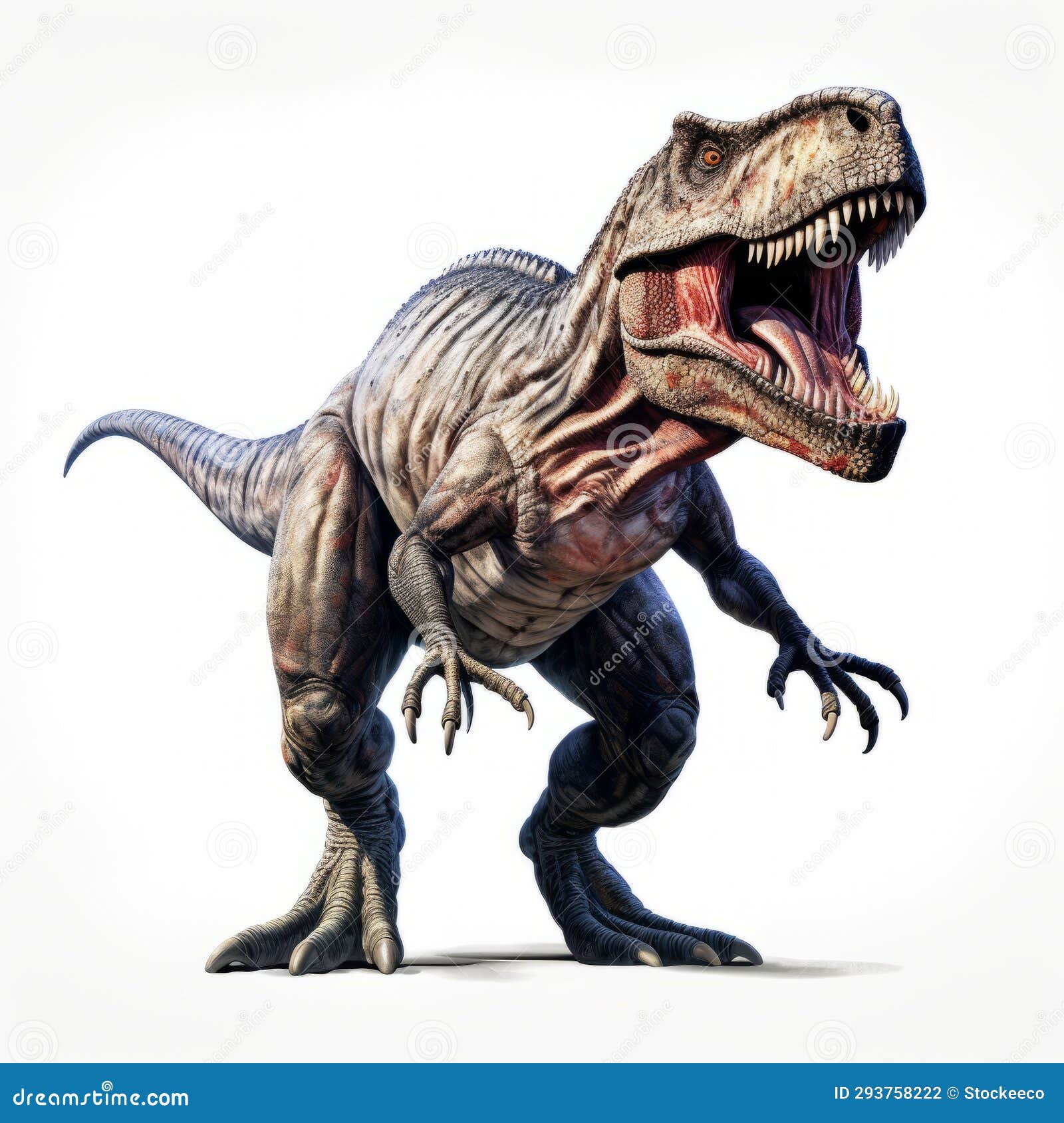 Realistic 3d Render of T-rex with Open Mouth in Jim Lee Style Stock ...
