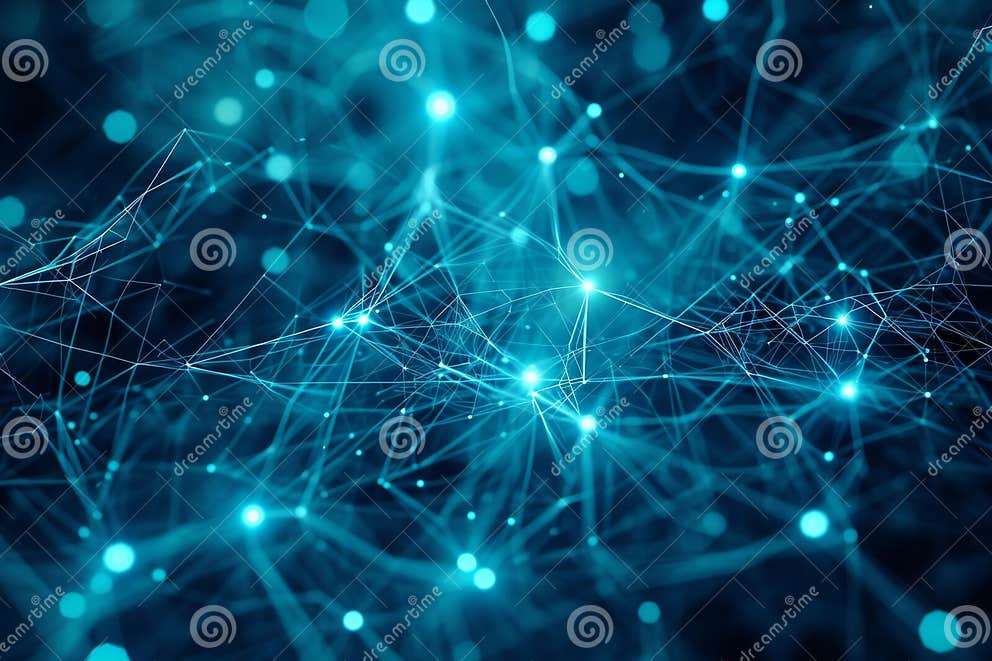 A Photo Featuring a Blue Background Filled with an Assortment of Lines ...