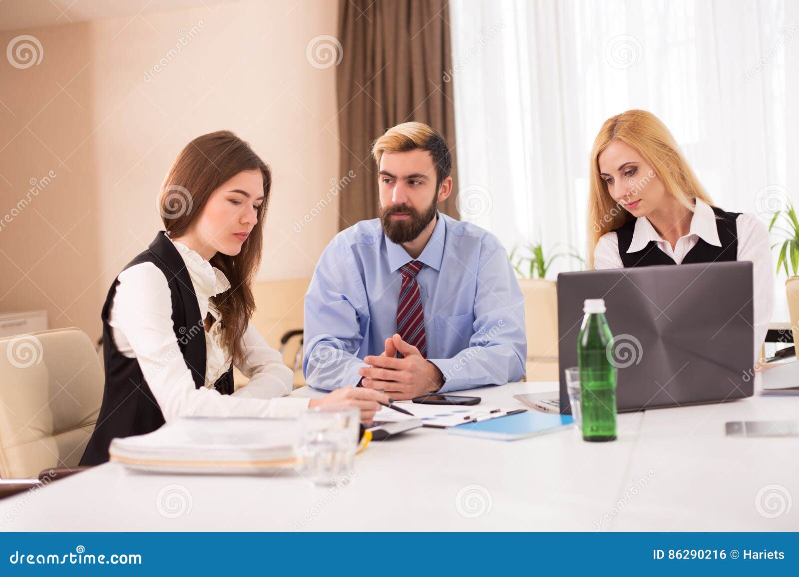 Photo of Female Applicant during Job Interview Stock Photo - Image of ...