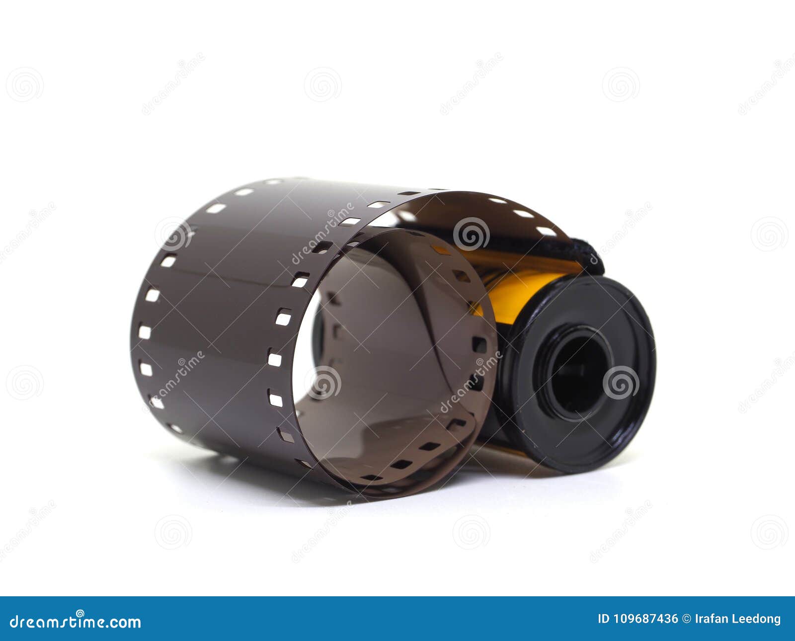 Photo film roll on white stock photo. Image of equipment - 109687436
