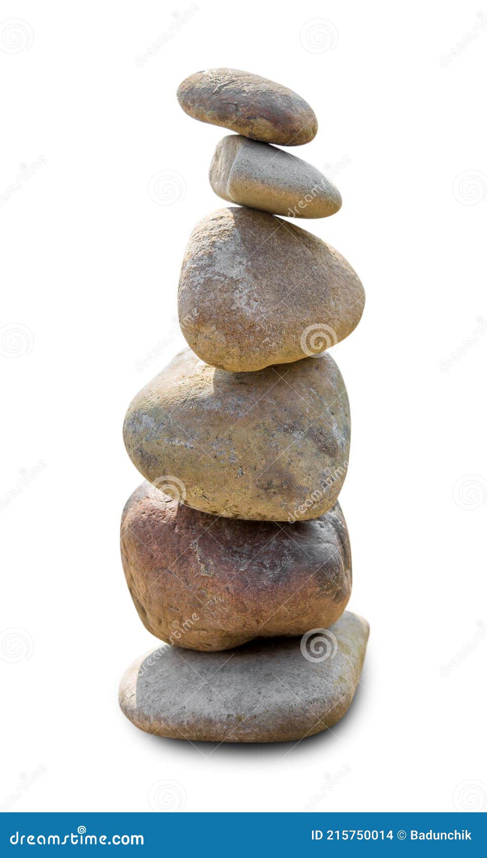 Photo of Five Stones Balanced on Top of Eachother on White Background ...
