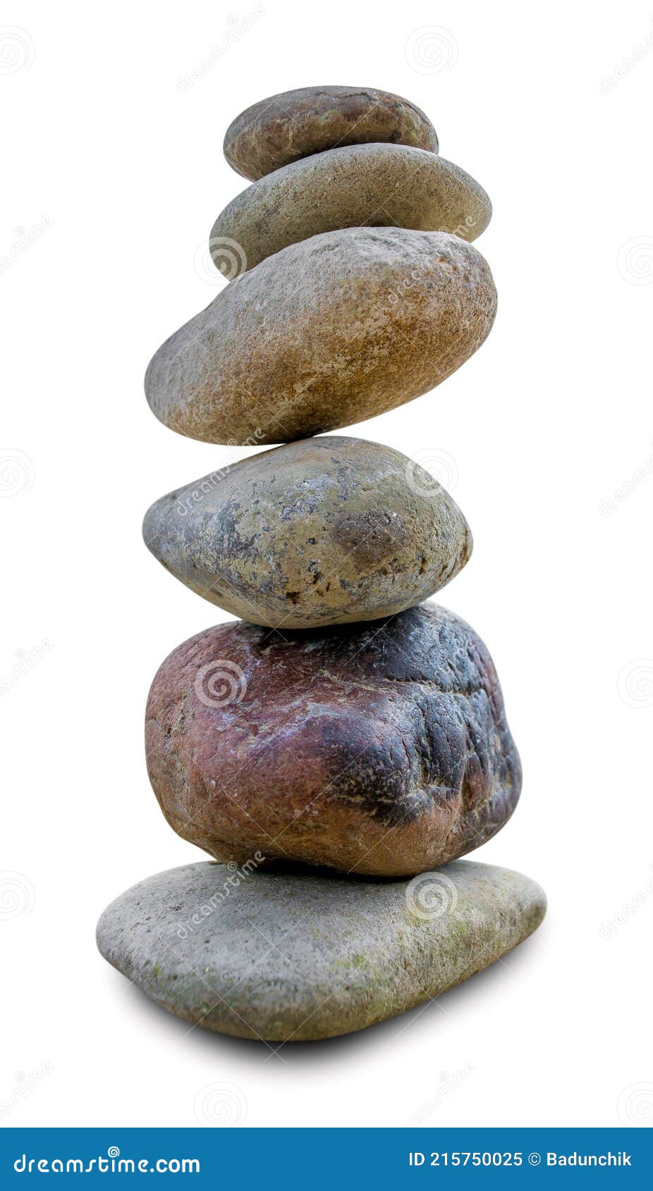 Photo of Five Stones Balanced on Top of Eachother on White Background ...