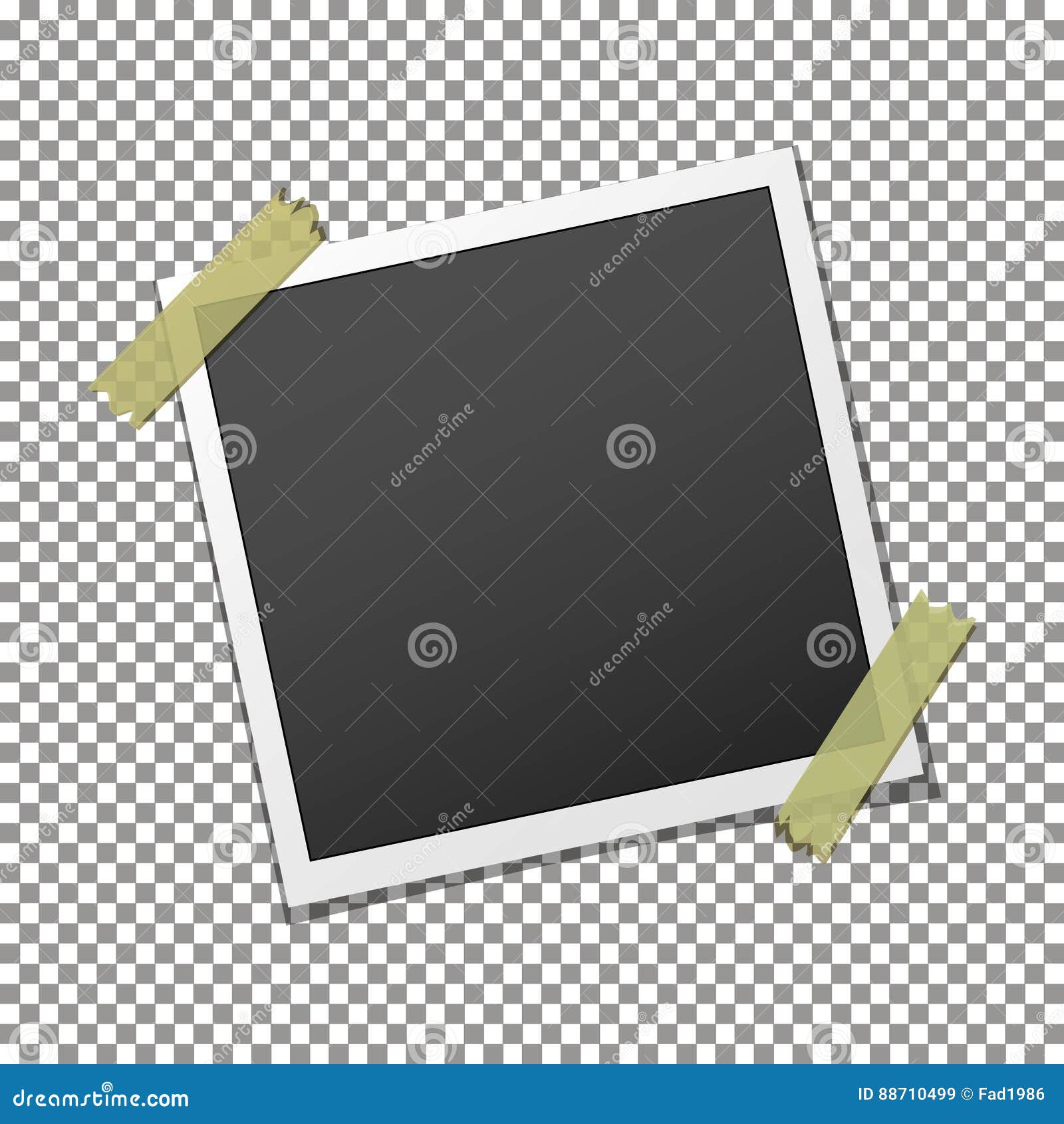 Photo Frame on Adhesive Sticky Tape Stock Vector - Illustration of ...