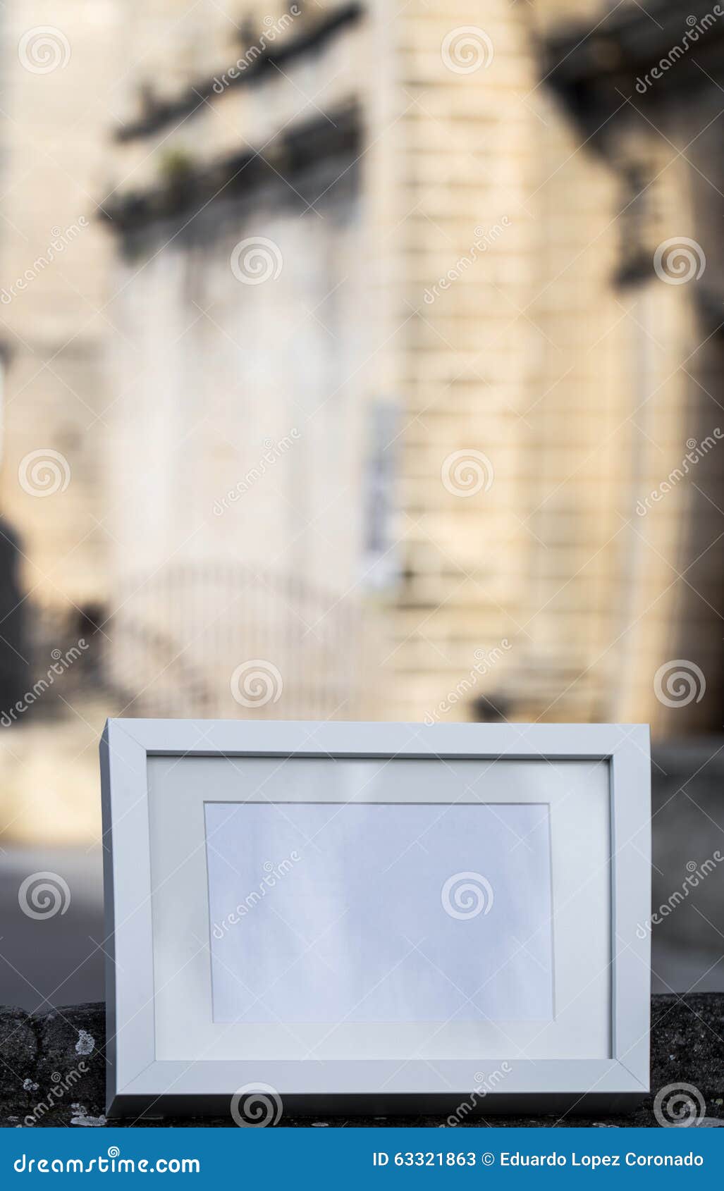 Photo Frame with Background Scenery and Streets Stock Image - Image of ...