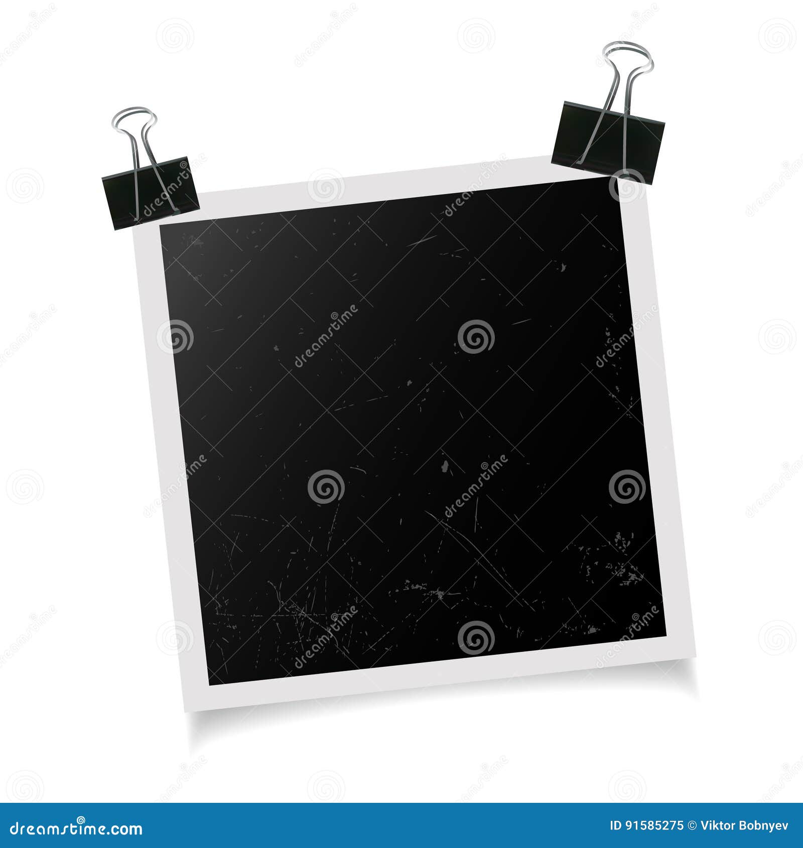Photo Frame with Binder Clip Stock Vector - Illustration of book ...