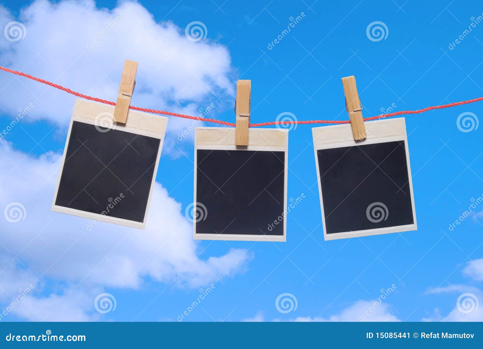 Photo frame the blue sky. stock image. Image of space - 15085441
