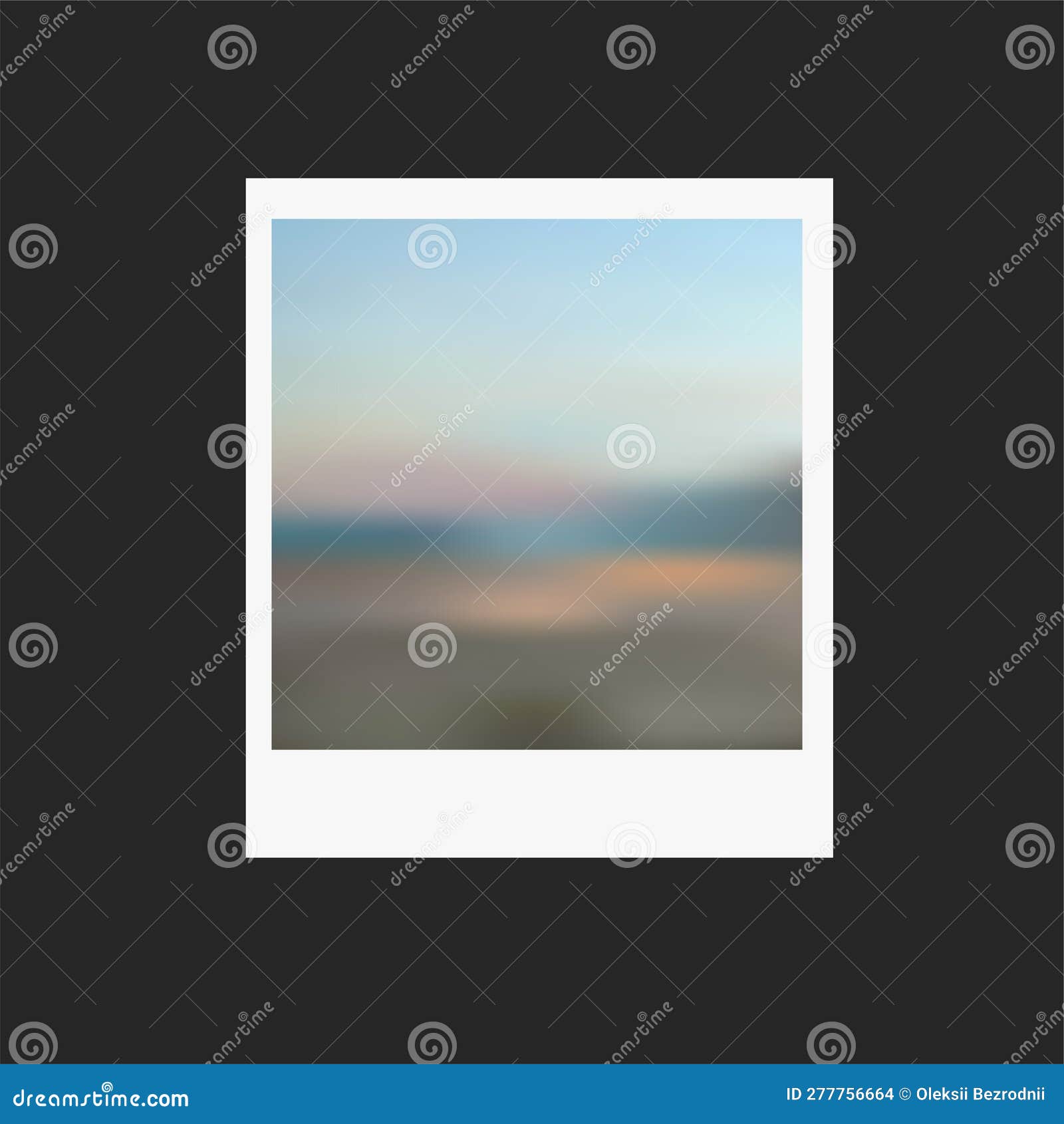 Photo Frame with Blurred Landscape Stock Illustration - Illustration of ...
