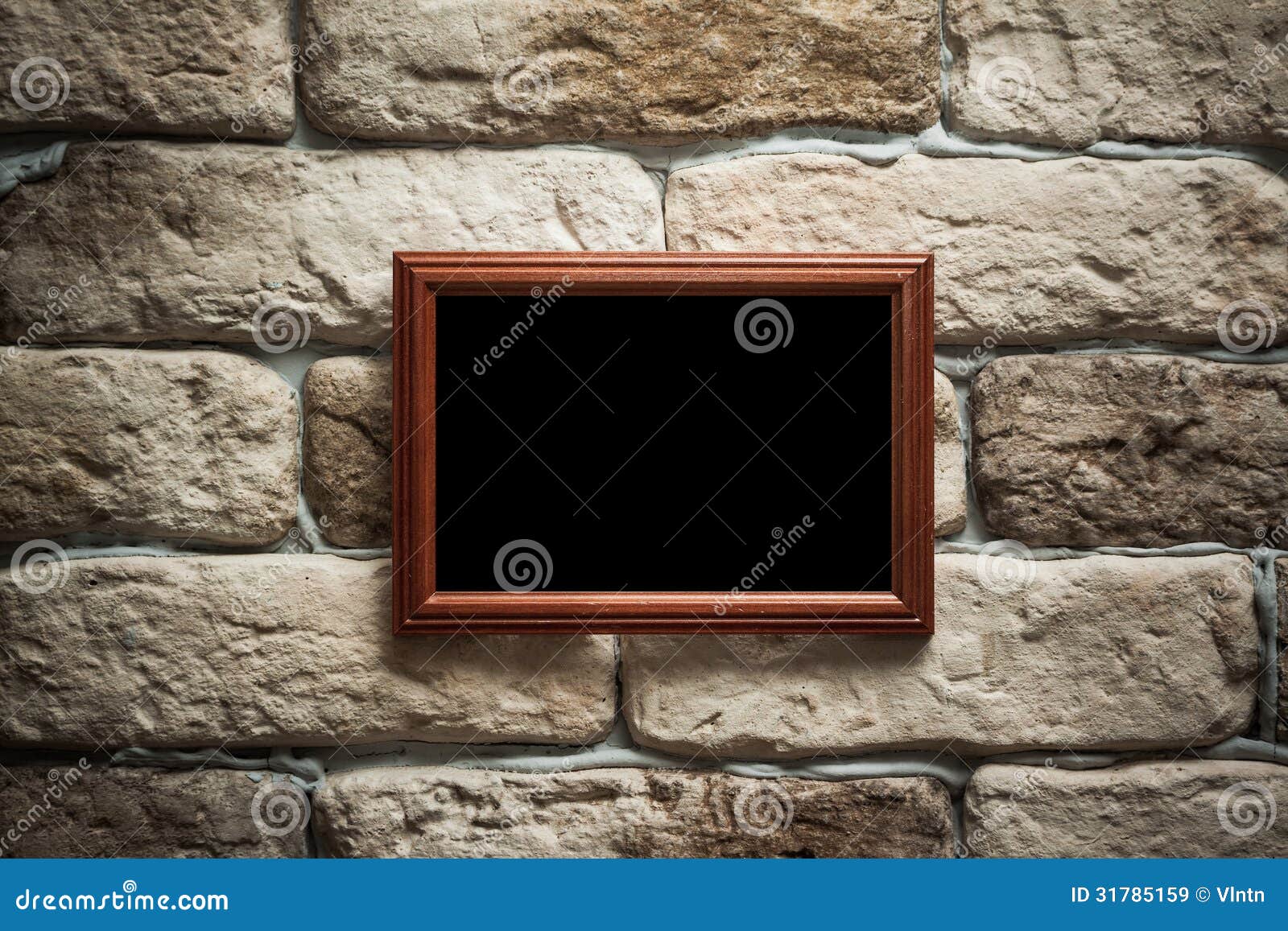 Photo frame on brick wall stock image. Image of effect - 31785159