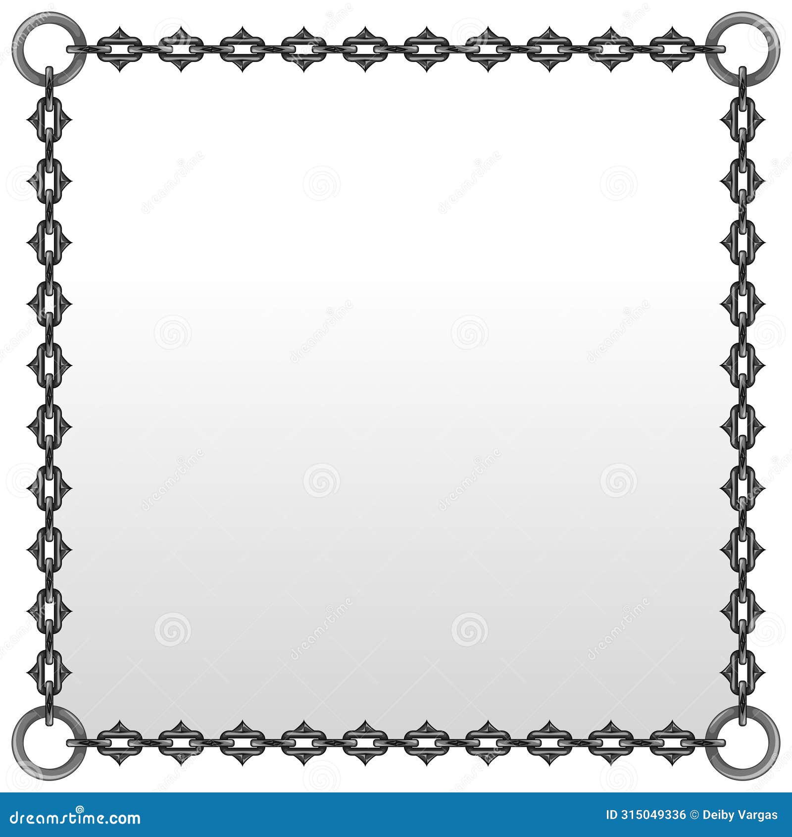 Photo frame with chains stock illustration. Illustration of padlock ...