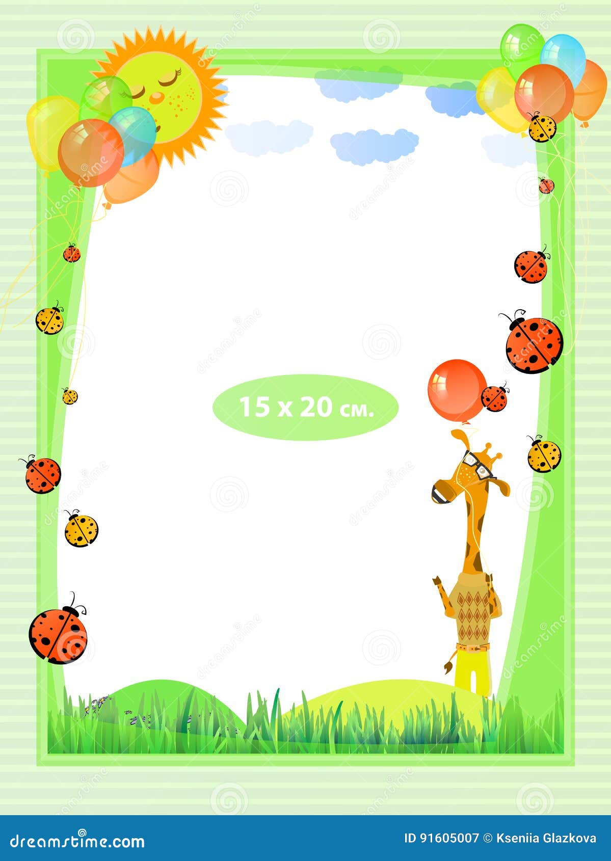 Photo Frame for a Child. Illustrations for Design Stock Illustration ...