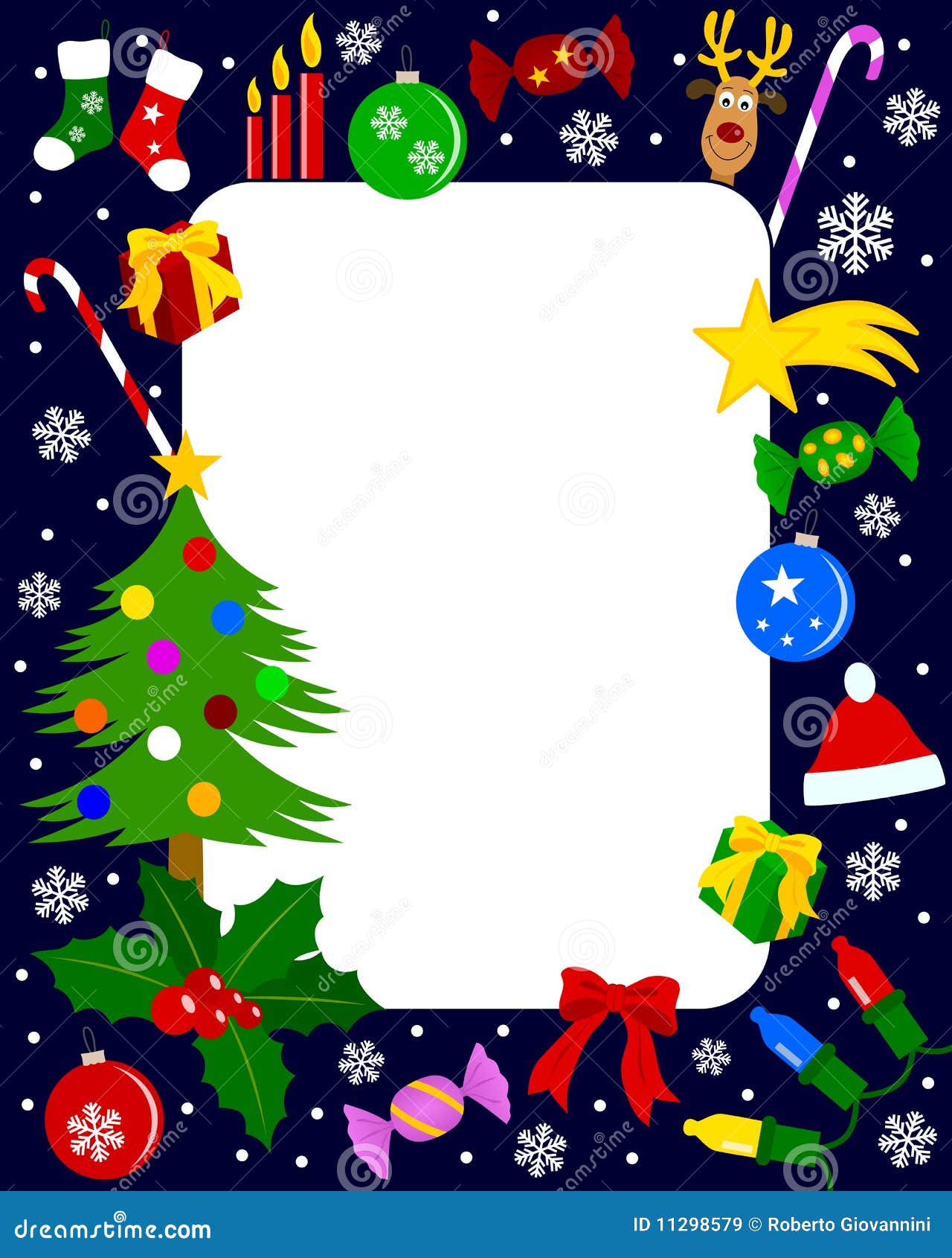 Photo Frame - Christmas [4] Stock Vector - Illustration of lights ...